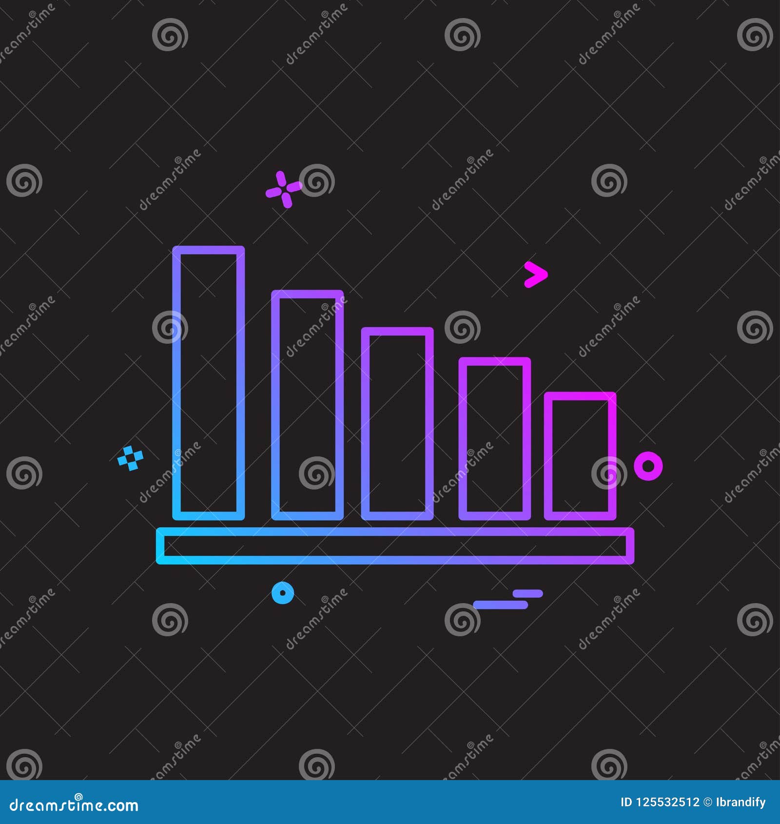 Graph icon design vector stock vector. Illustration of computer - 125532512