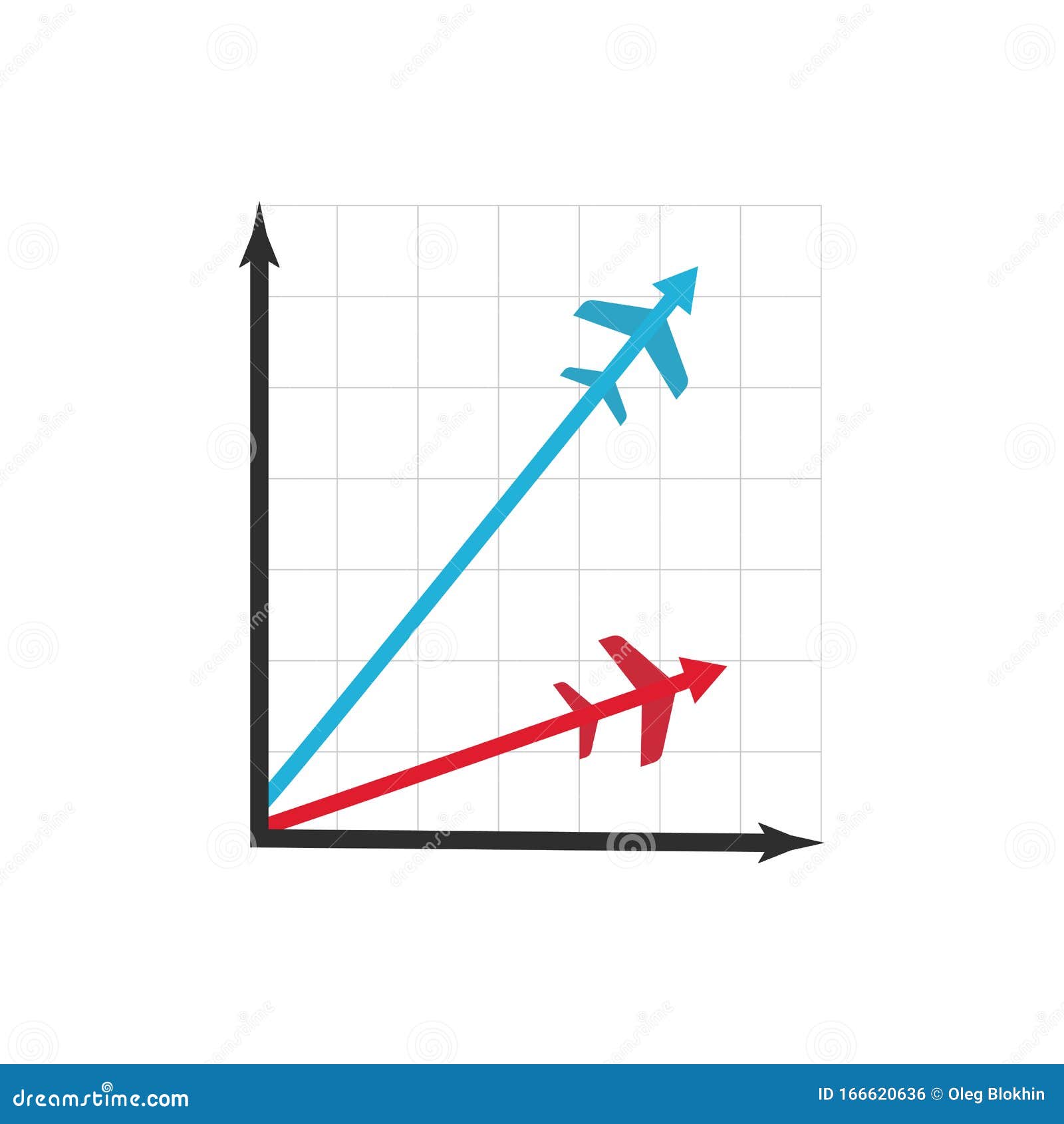 Graph Icon of Flight Miles Bonuses Vector Illustration Stock ...