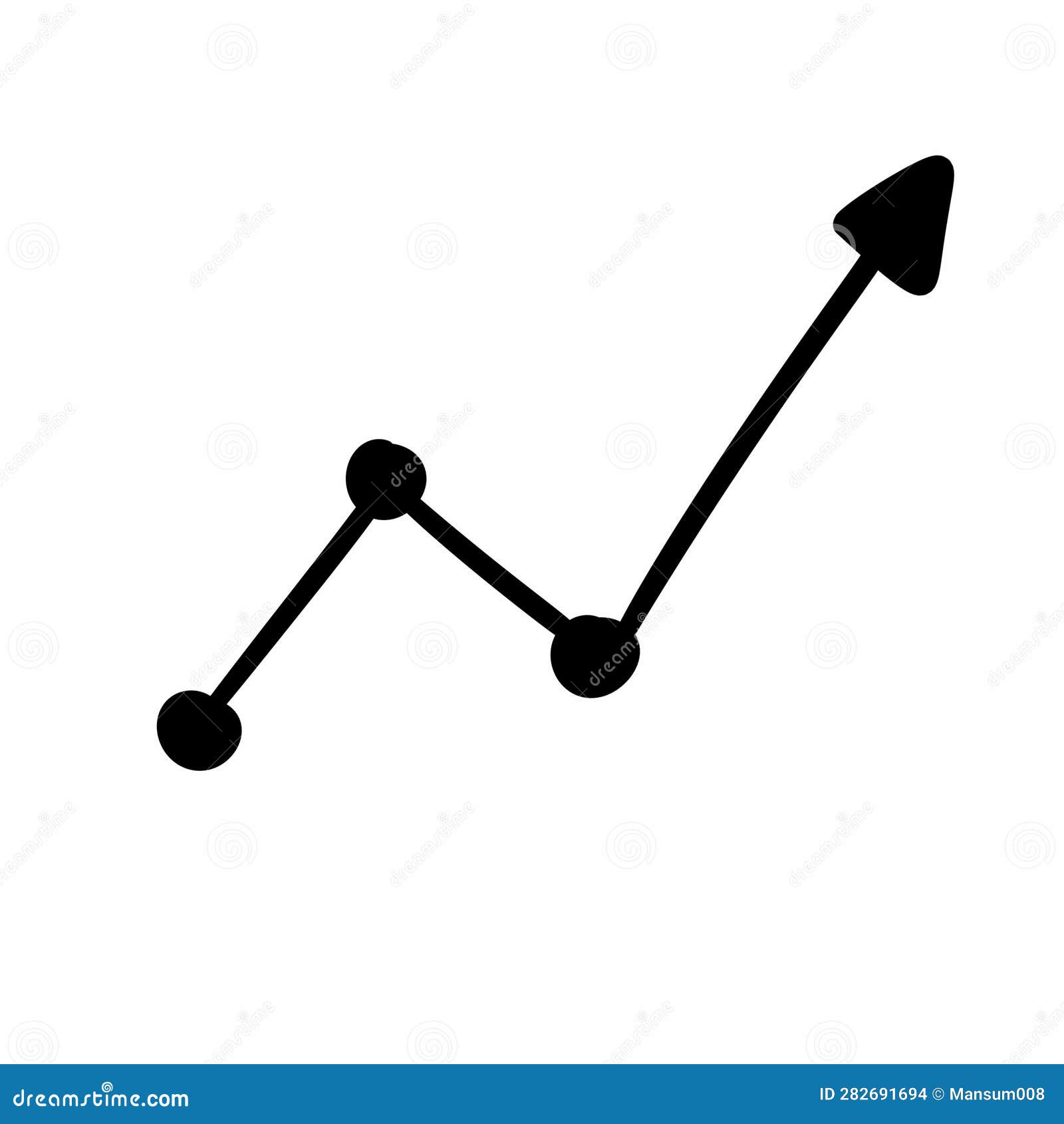 Graph Icon Illustration on White Background Stock Illustration ...
