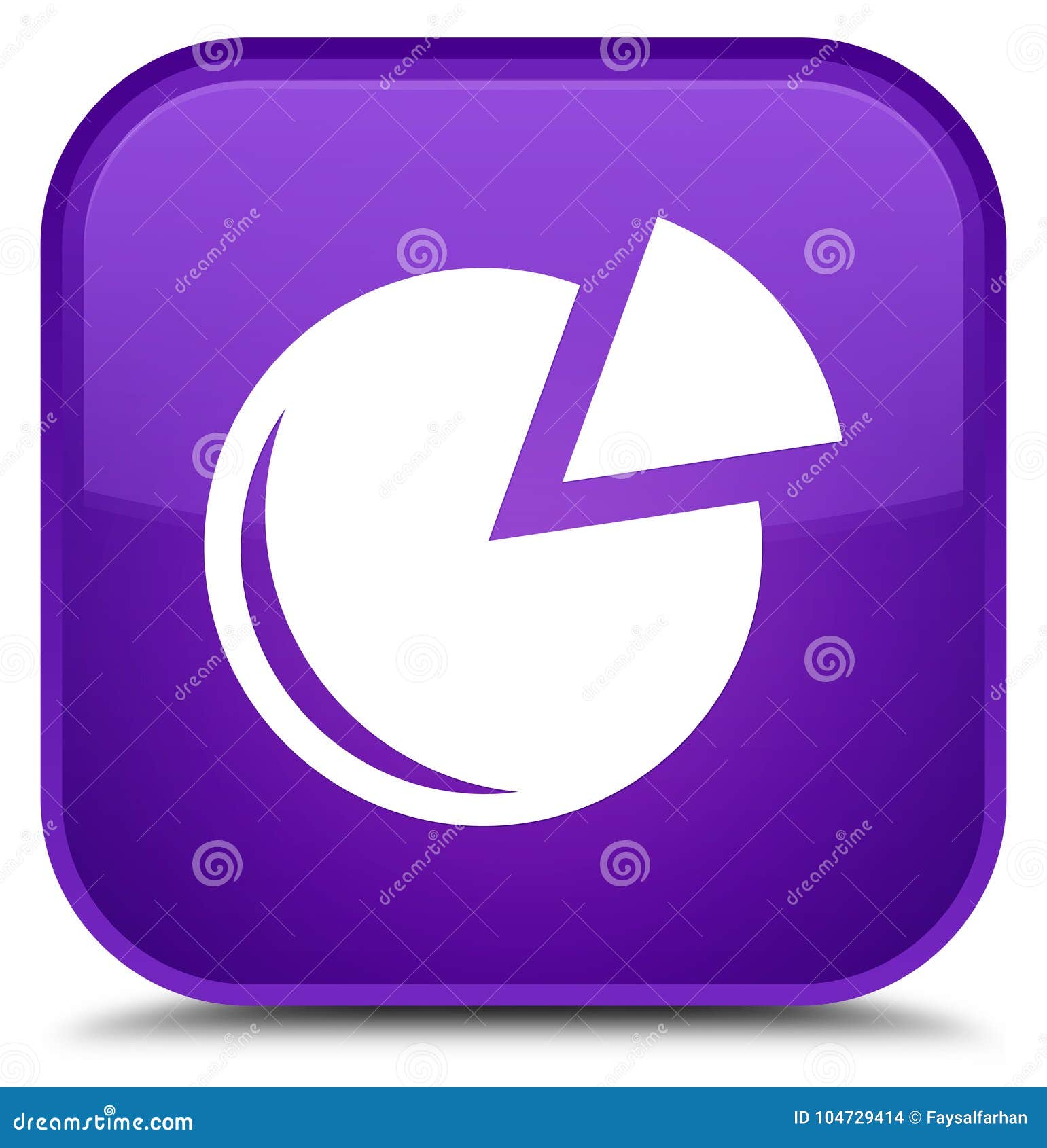Graph Icon Special Purple Square Button Stock Illustration ...