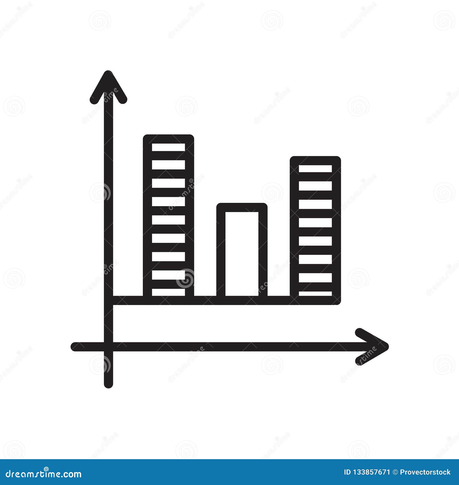 Graph Icon Isolated on White Background Stock Vector - Illustration of ...