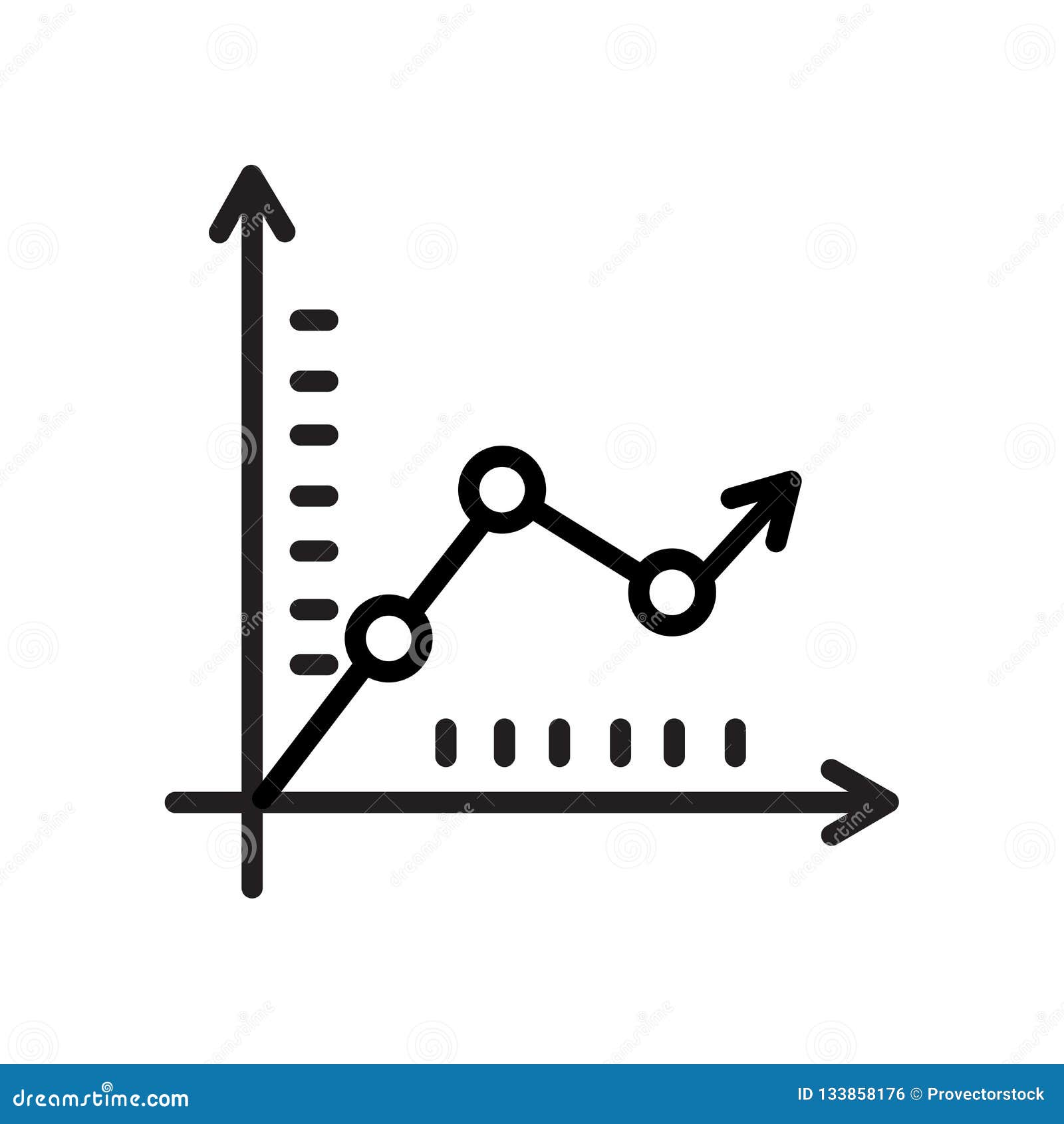 Graph Icon Isolated on White Background Stock Vector - Illustration of ...
