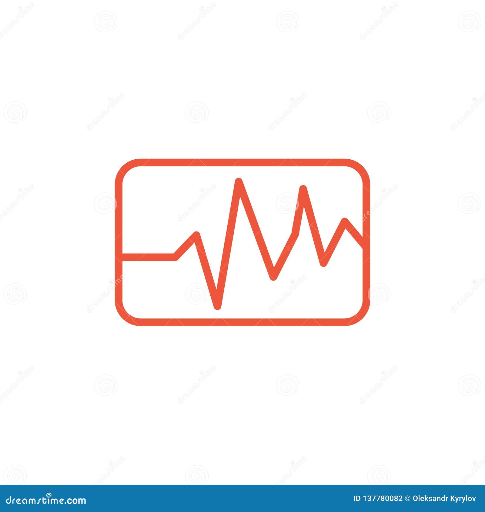Graph Icon. Simple Graph Vector Icon in Square. Vector Illustration ...