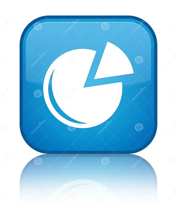 Graph Icon Special Cyan Blue Square Button Stock Illustration ...