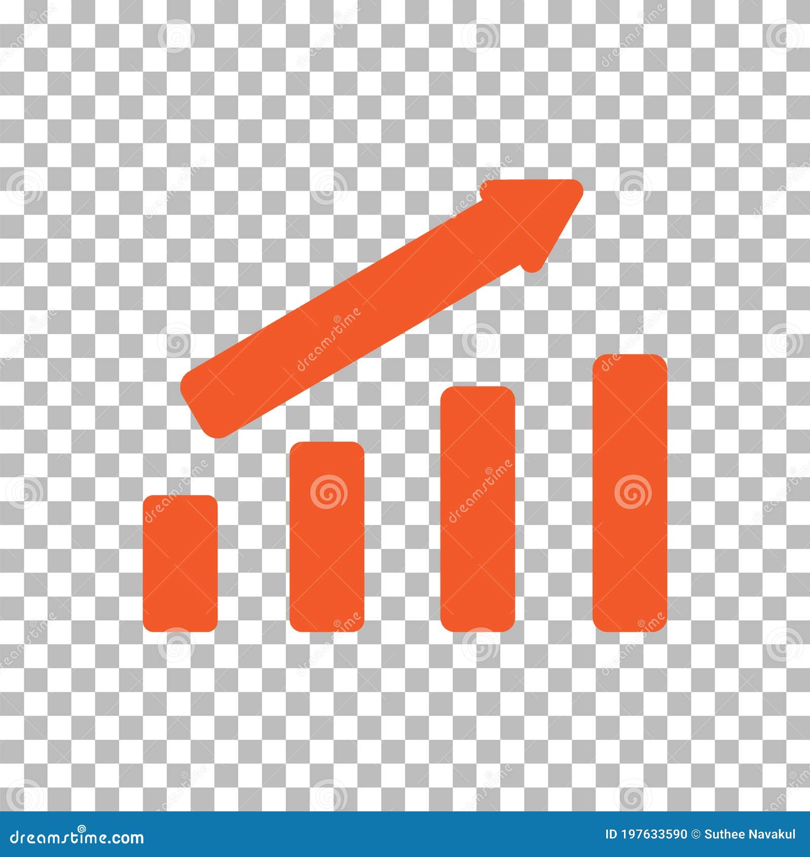 Graph Icon On Transparent Background. Graphic Sign. Chart Symbol. Line ...
