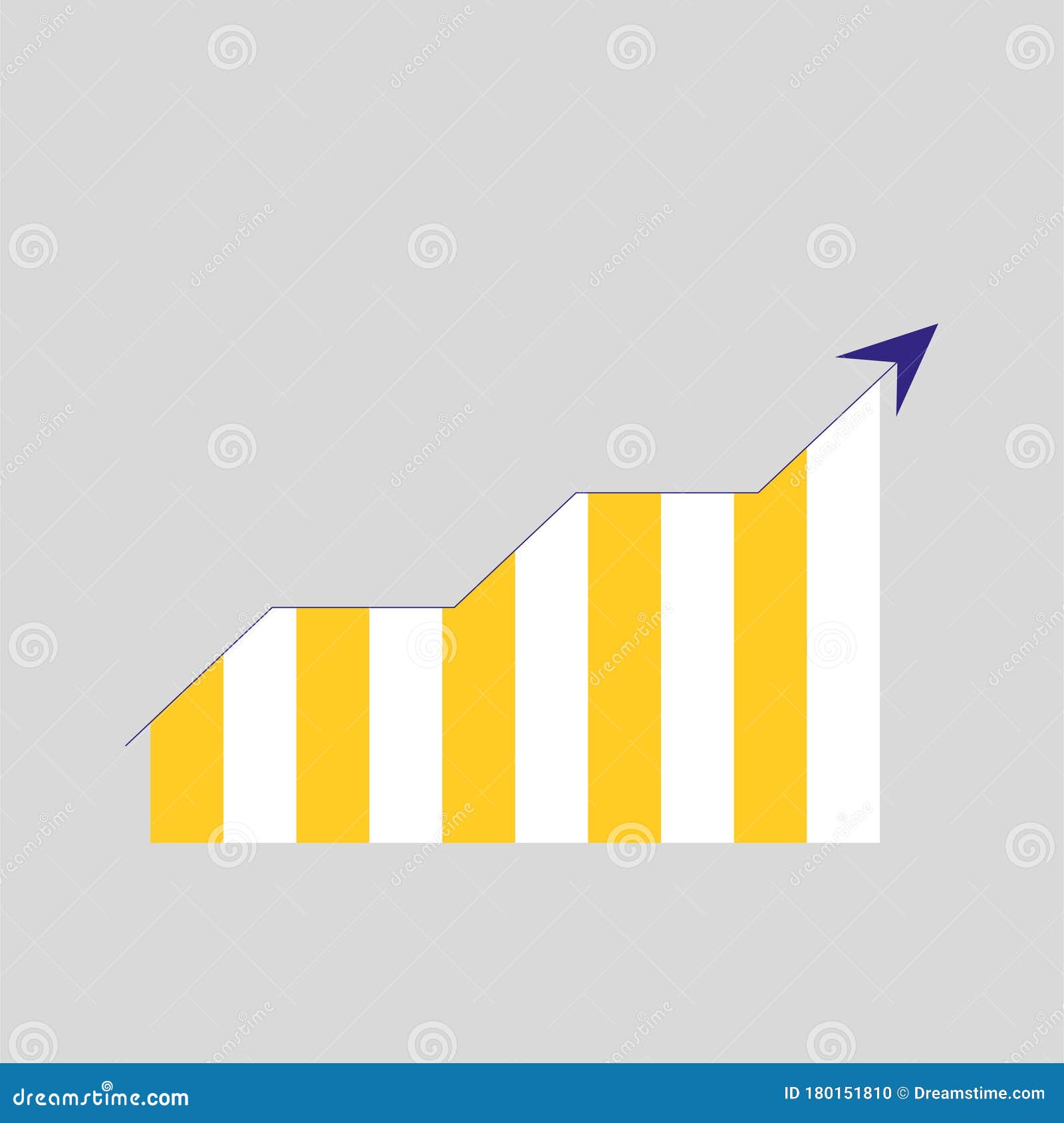 Graph Icon in Trendy Flat Style Isolated on Grey Background. Chart Bar ...