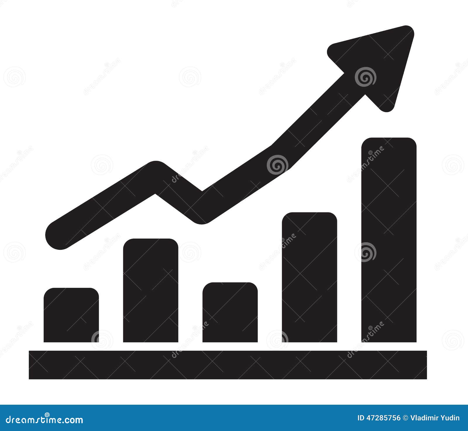 Graph Icon On Transparent Background. Graphic Sign. Chart Symbol. Line ...