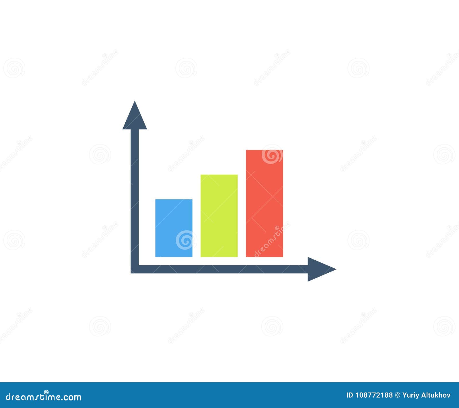 Graph Icon. Vector Illustration in Flat Minimalist Style Stock Vector ...