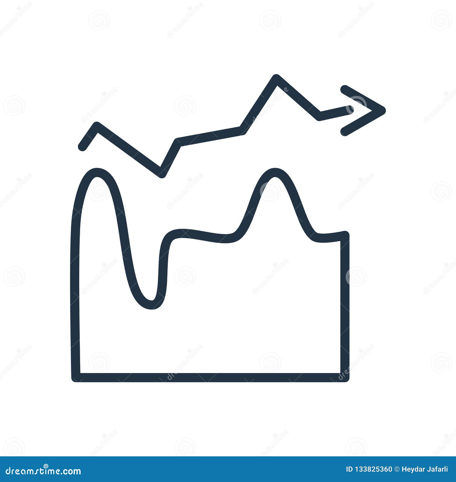 Graph Icon Vector Isolated on White Background, Graph Sign Stock Vector ...