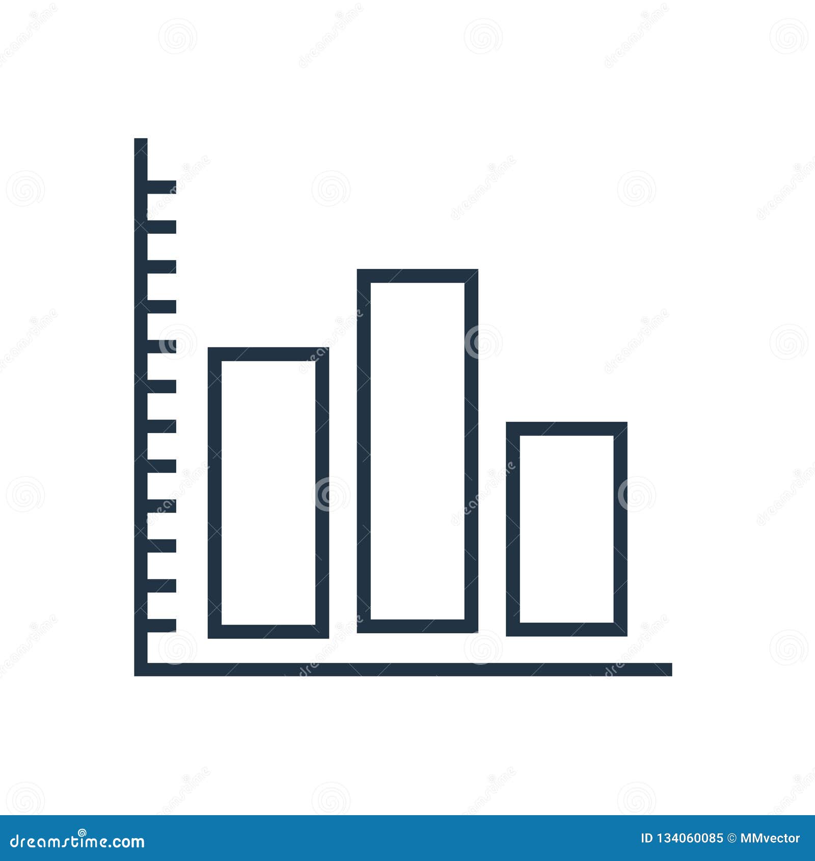 Graph Icon Vector Isolated on White Background, Graph Sign Stock Vector ...