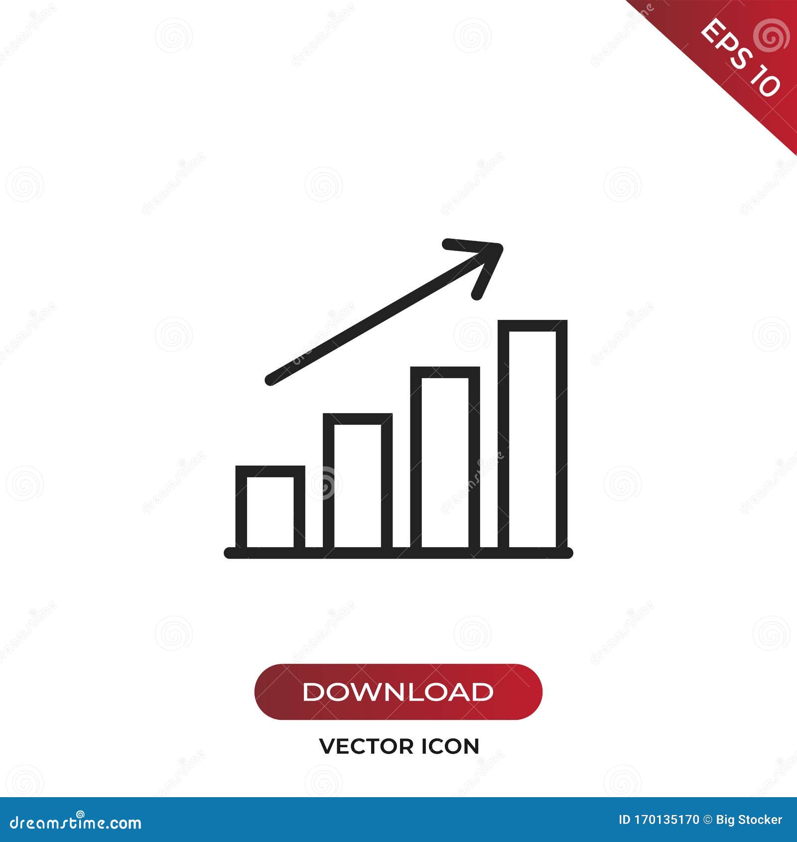 Graph Icon Vector. Simple Graph Sign in Modern Design Style for Web ...