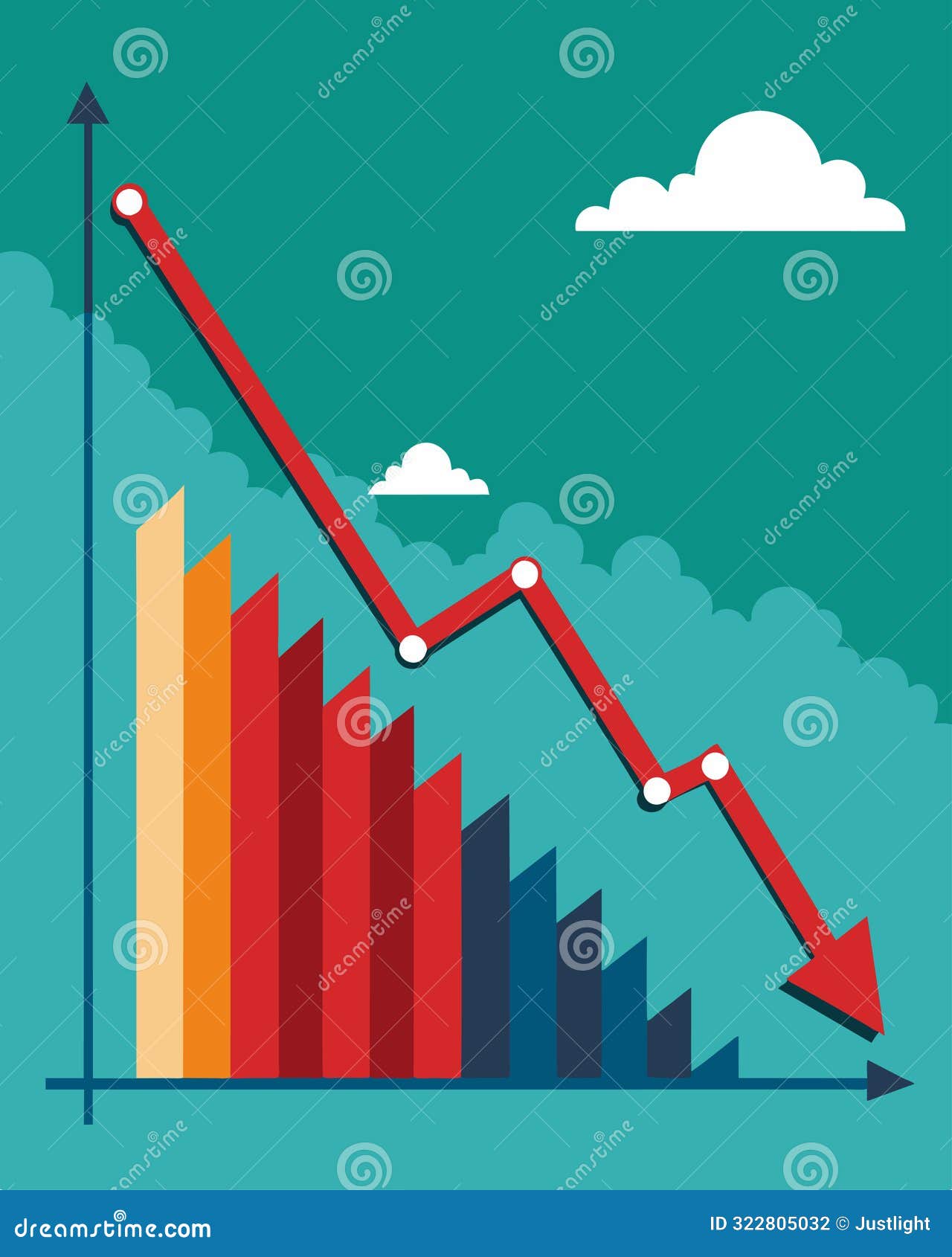 A Graph Illustrating the Consequences of a Recession with a Downward ...