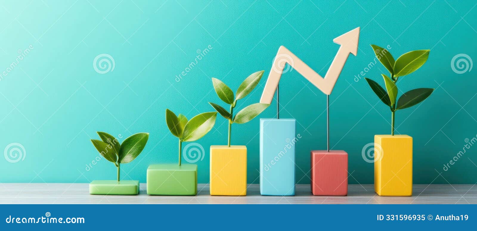 Graph Illustrating Growth Strategy with Plain Background for Text ...