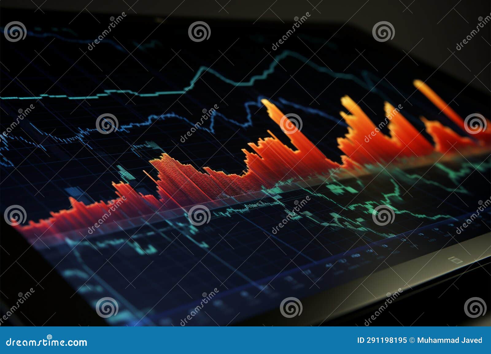 The Graph Illustration Uses Bold Black, Blue, and Red Hues Stock ...