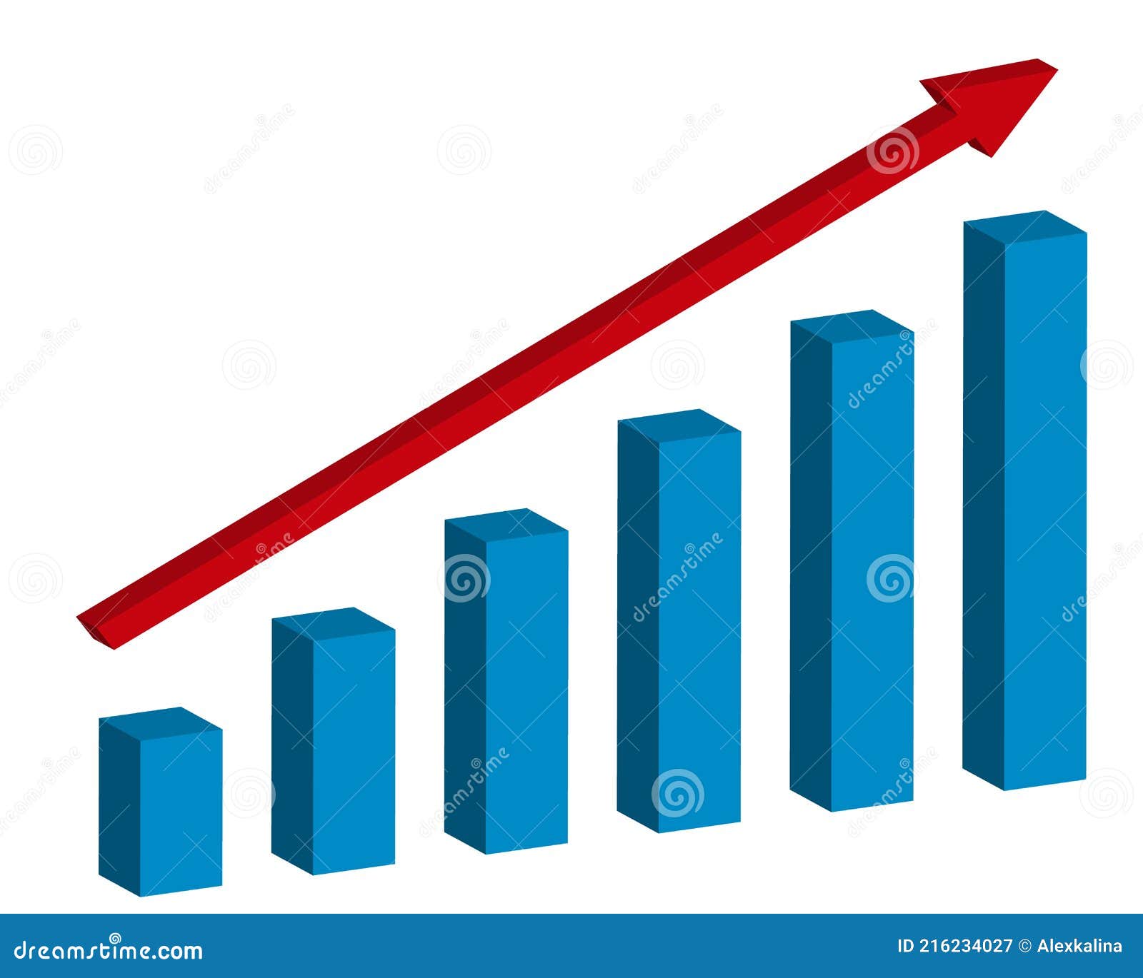 Graph with Increase Report. Diagram with Rise and Gain Progress Stock ...