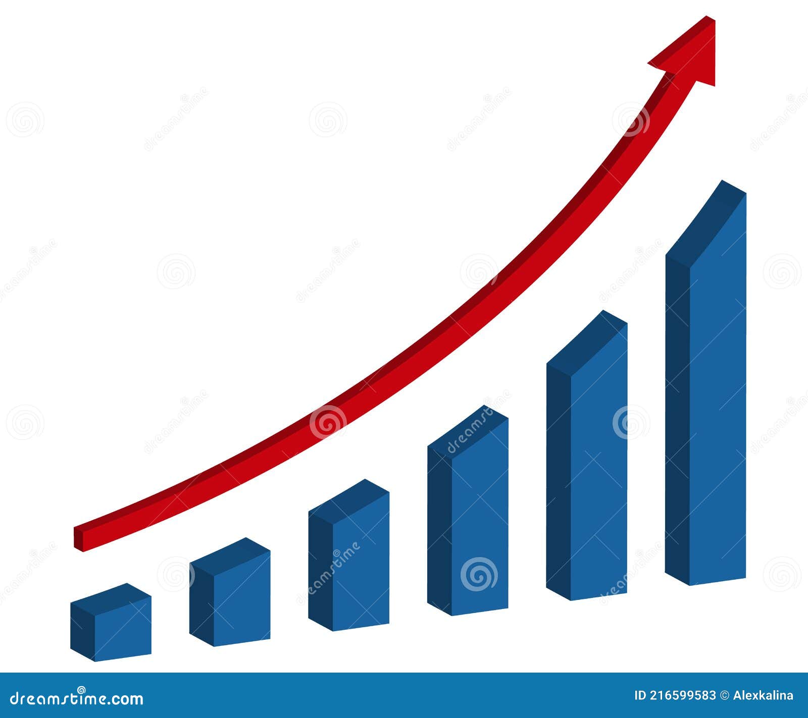 Graph with Increase Report. Diagram with Rise and Gain Progress Stock ...