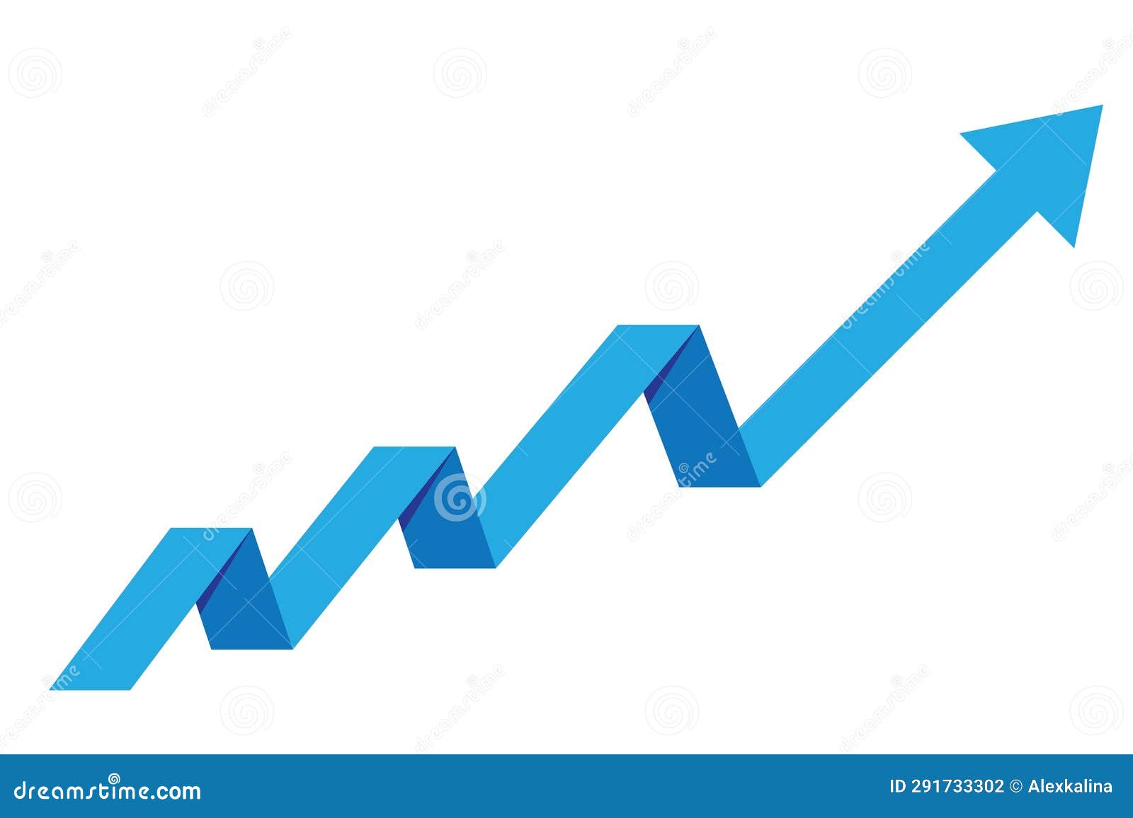 Graph with Increase Report. Diagram with Rise and Gain Progress Stock ...