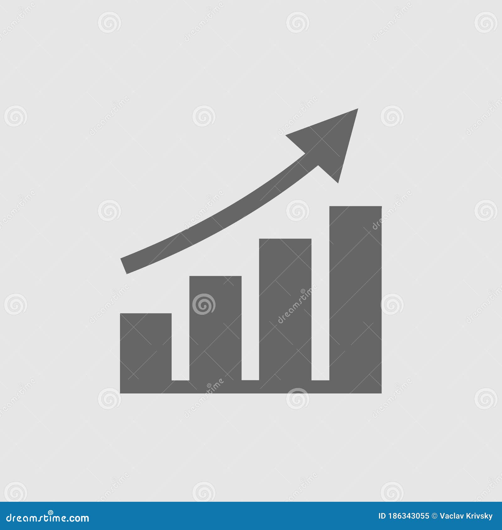 Graph Increase Vector Icon Eps 10. Chart Going Up Simple Isolated ...