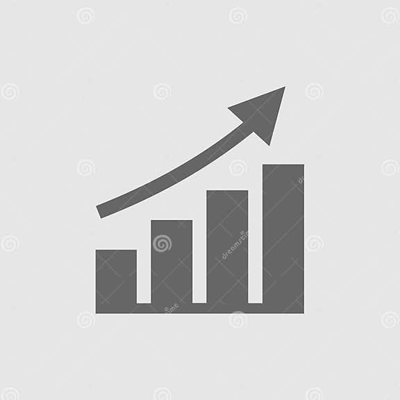 Graph Increase Vector Icon Eps 10. Chart Going Up Simple Isolated ...