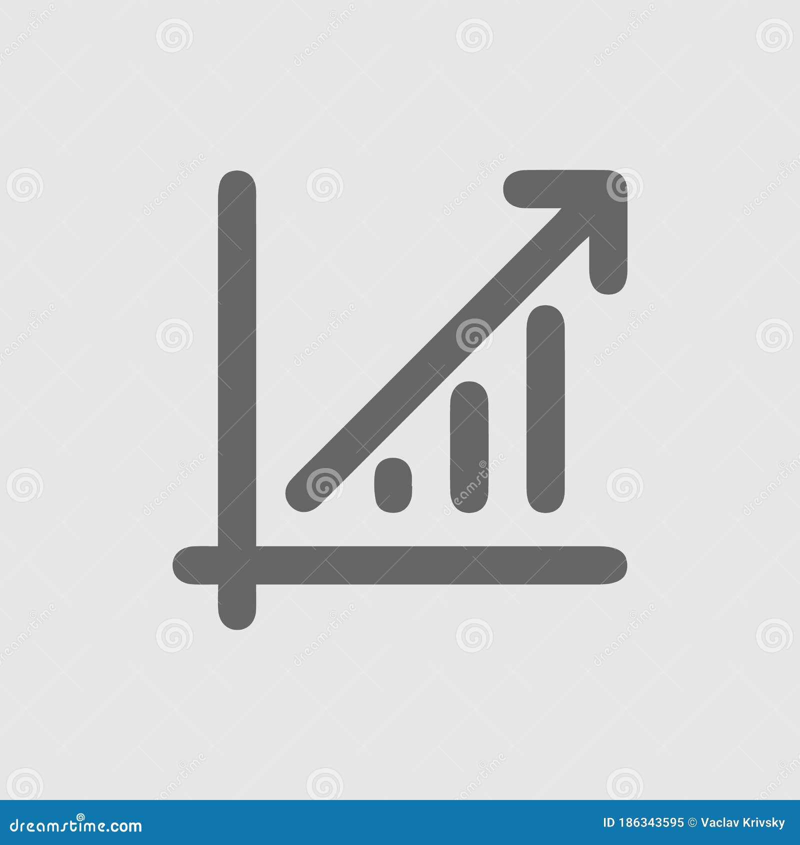 Graph Increase Vector Icon Eps 10. Chart Going Up Simple Isolated ...