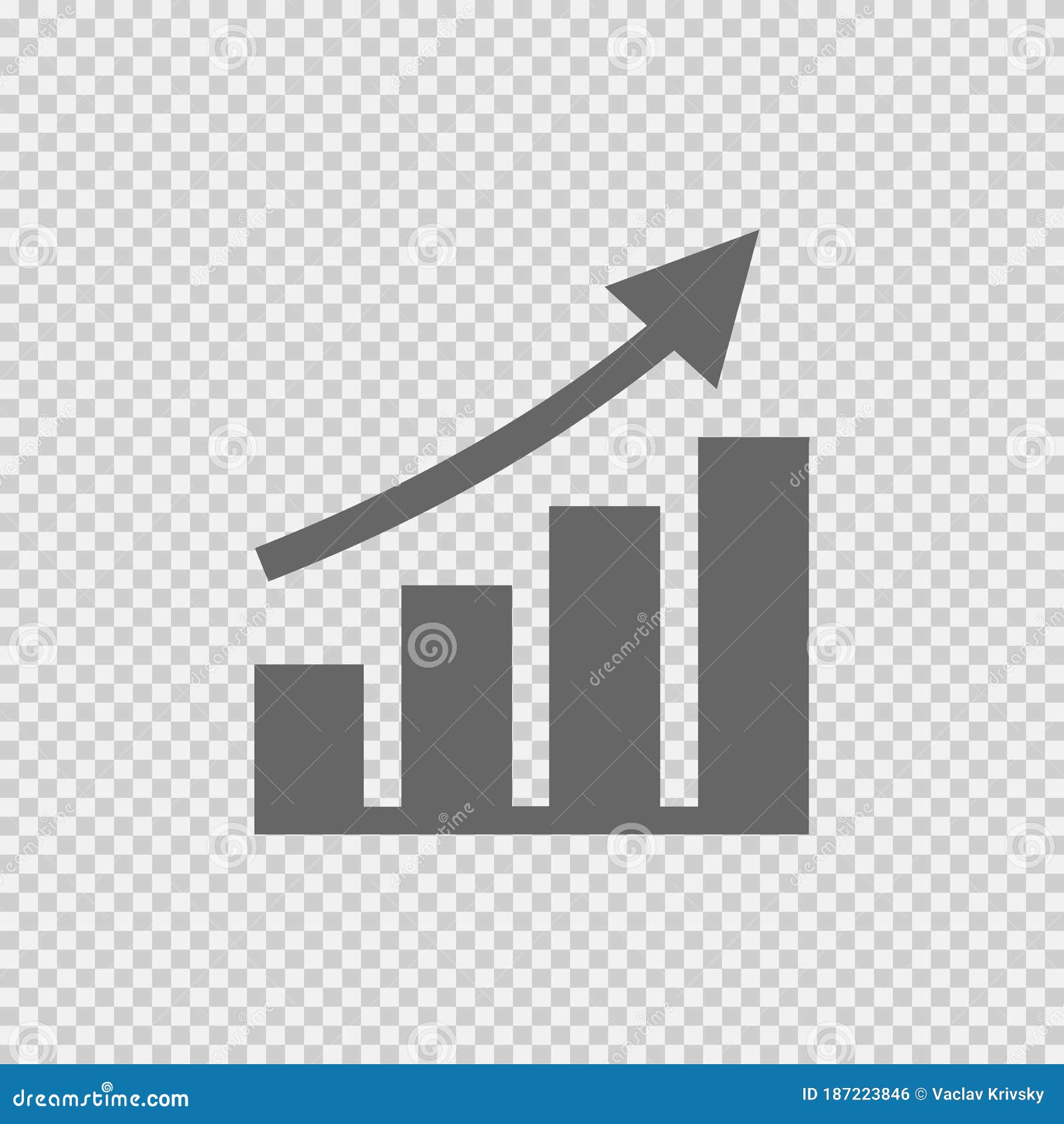 Graph Increase Vector Icon Eps 10. Chart Going Up Simple Isolated ...