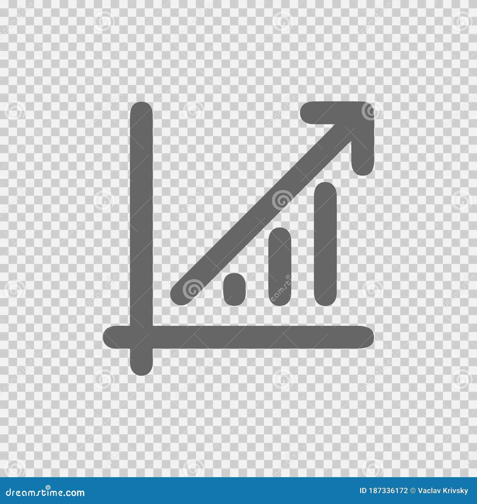 Graph Increase Vector Icon Eps 10. Chart Going Up Simple Isolated ...