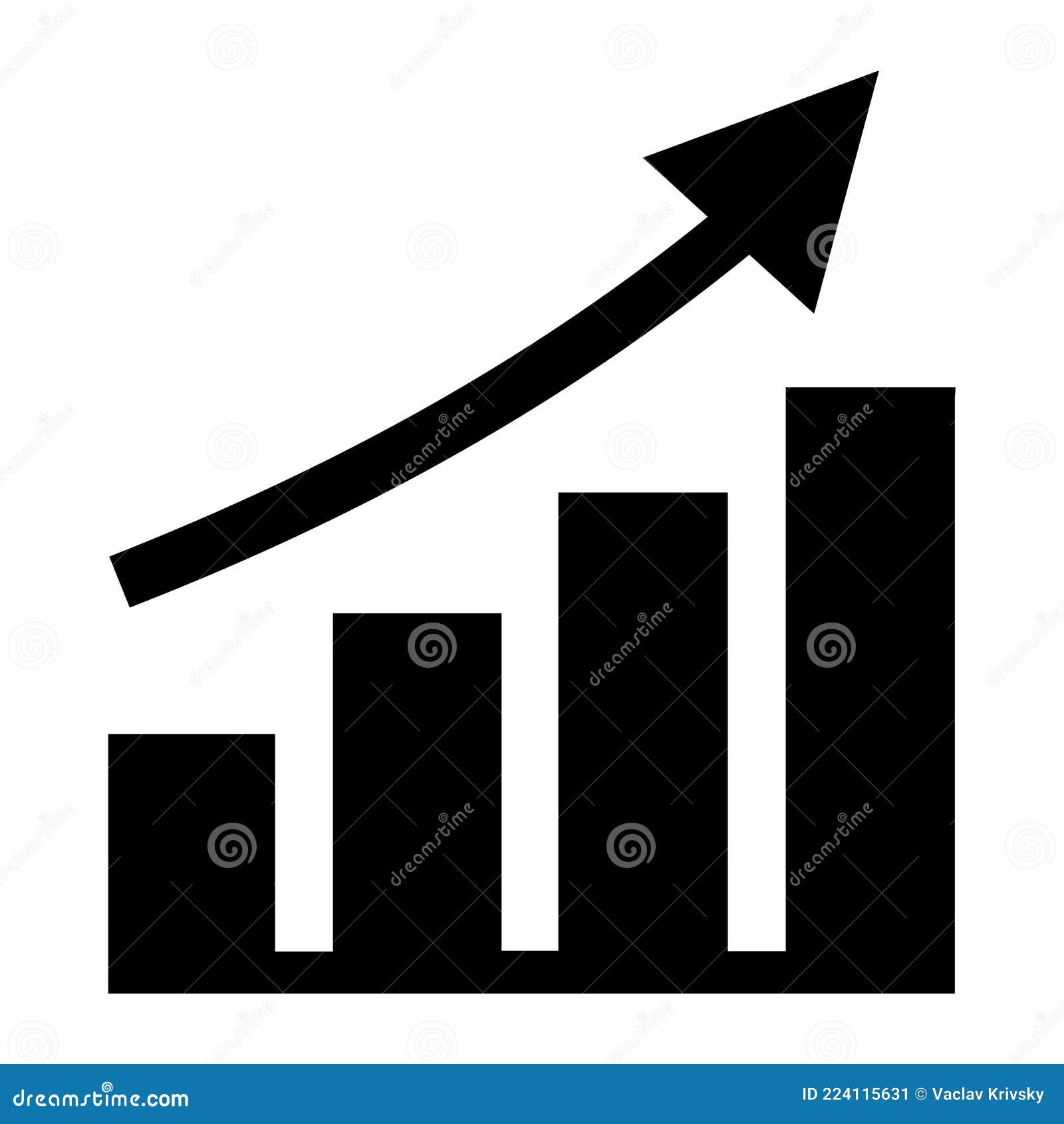 Graph Increase Vector Icon Eps 10. Chart Going Up Simple Isolated ...