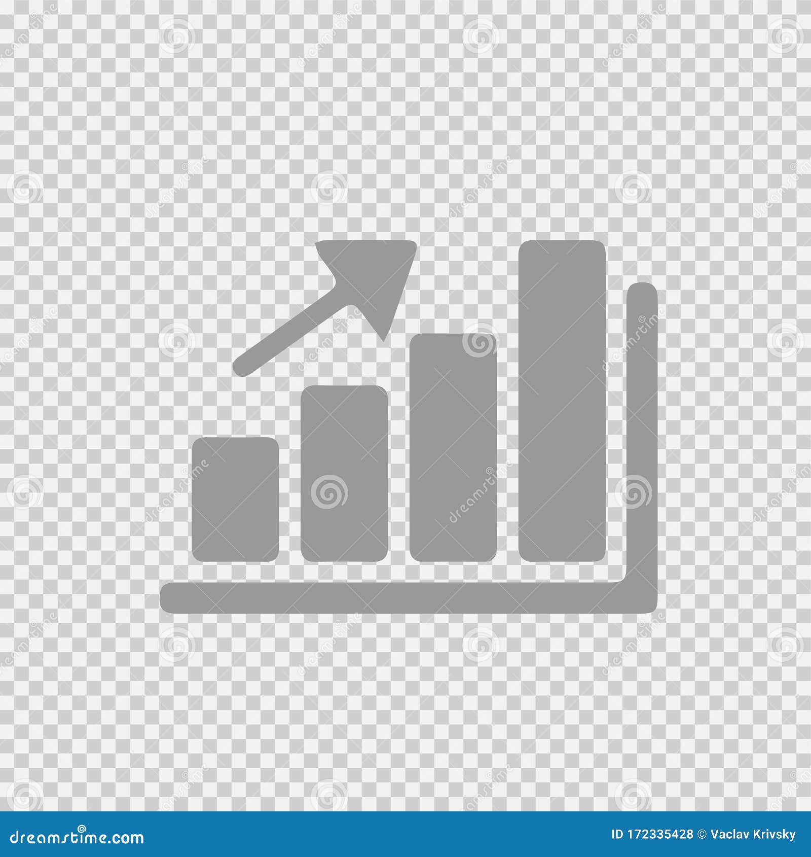 Graph Increase Vector Icon Eps 10. Stock Vector - Illustration of ...