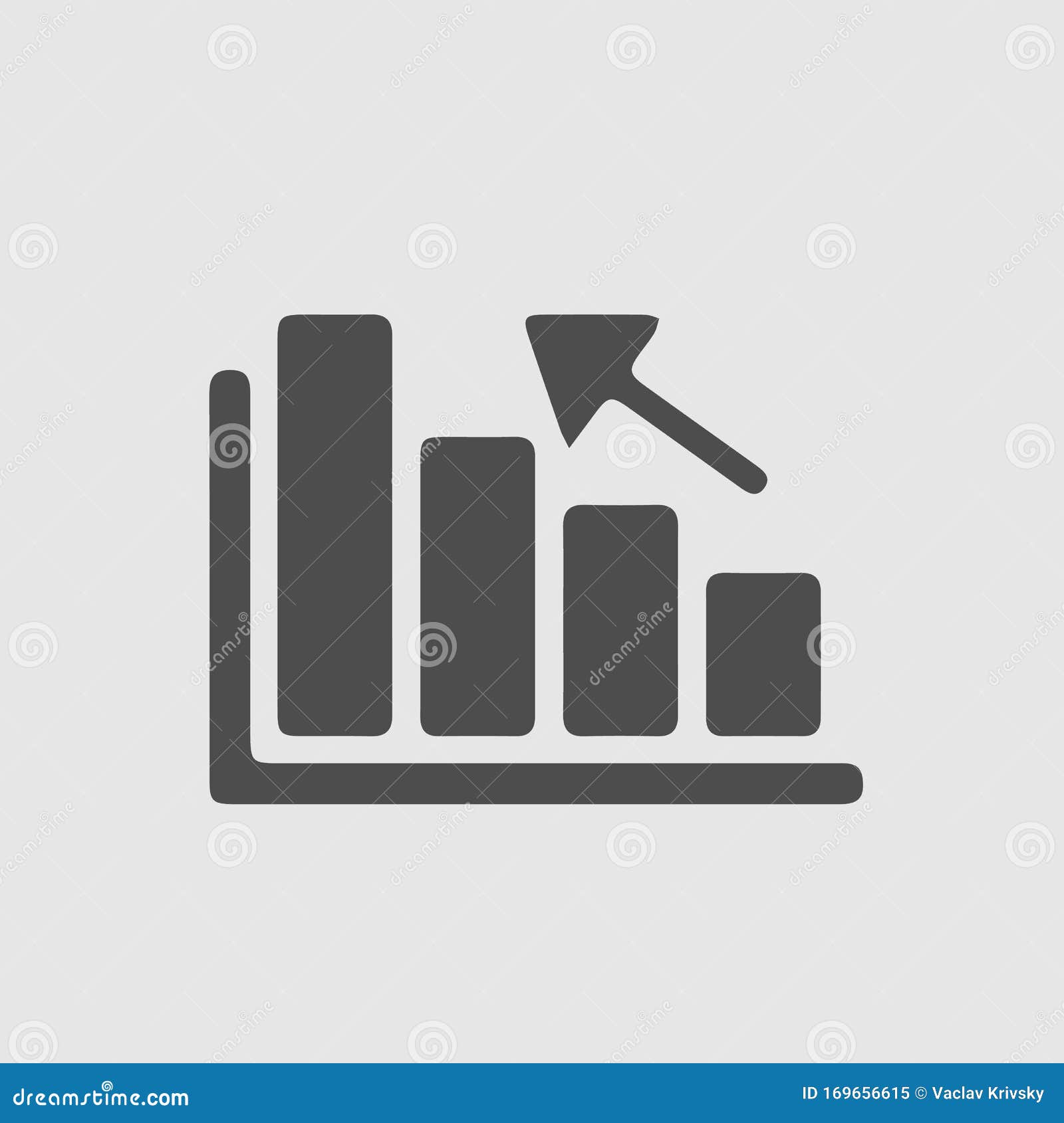 Graph Increase Vector Icon Eps 10. Stock Vector - Illustration of ...