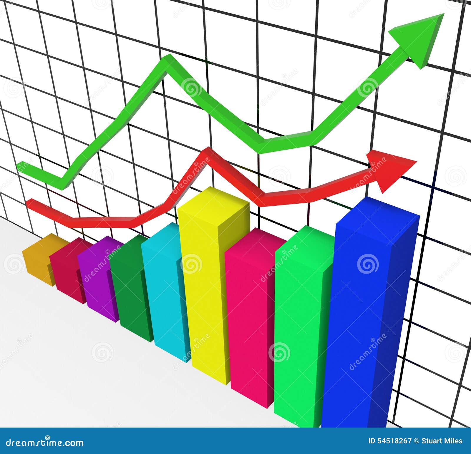 Graph Increasing Represents Marketing Profitable and Improve Stock ...