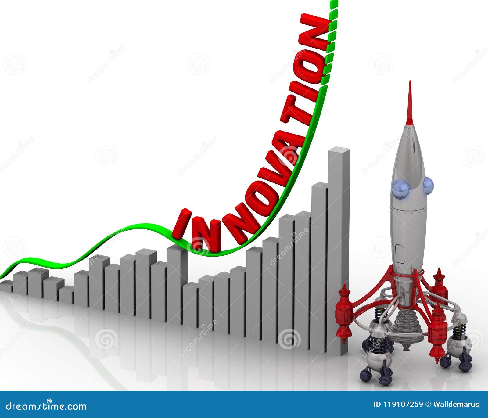 The Graph of Innovation Growth Stock Illustration - Illustration of ...