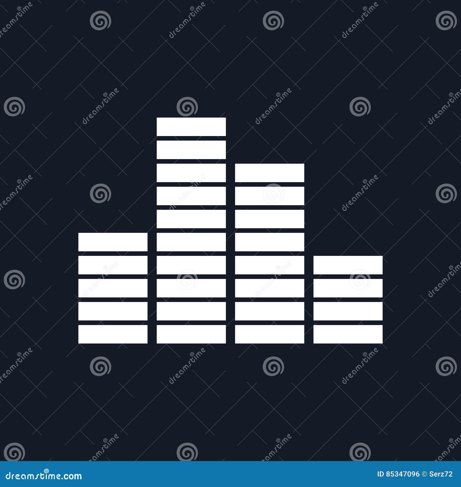Graph Isolated on Black Background Stock Vector - Illustration of ...