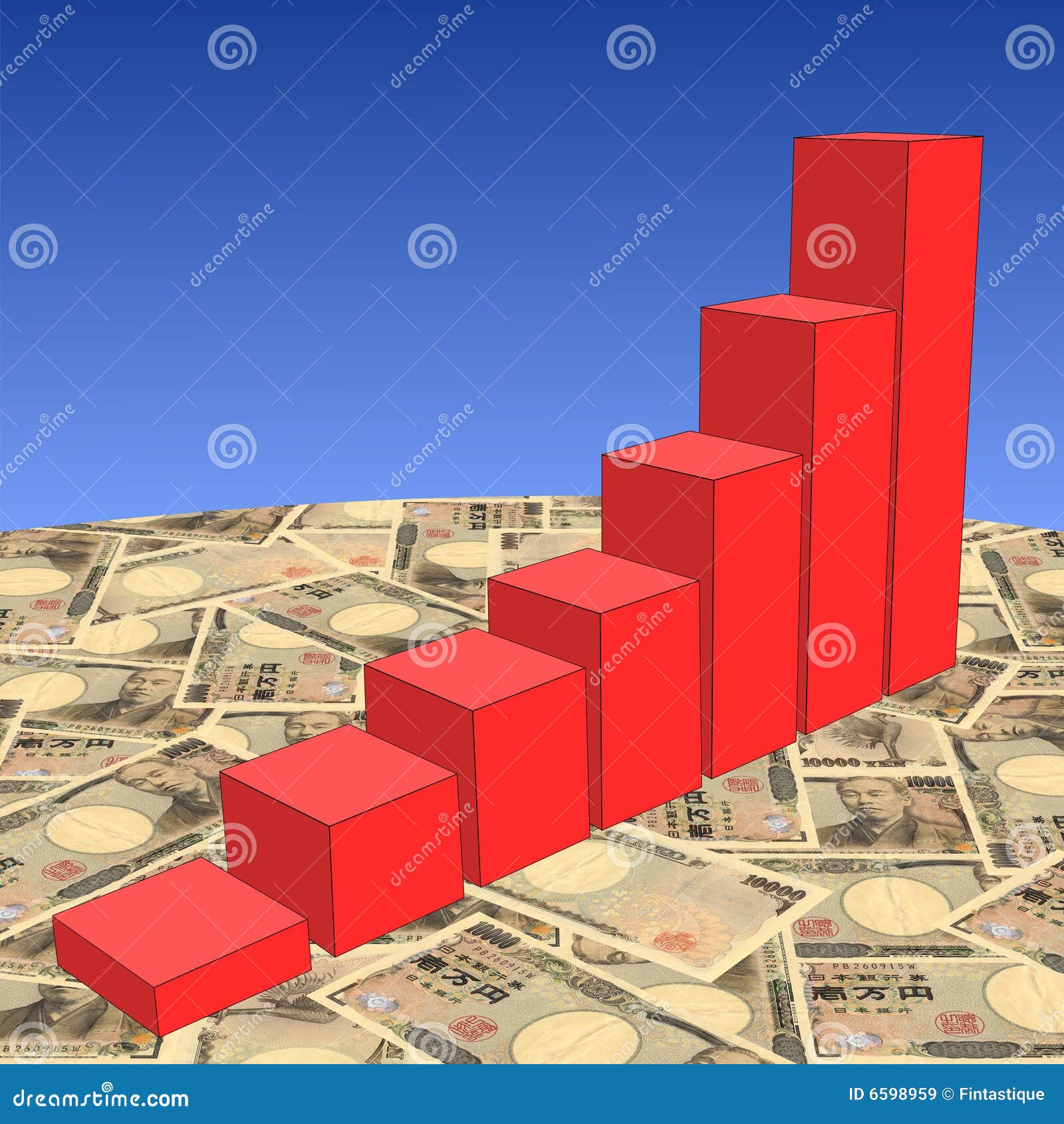 Graph on Japanese yen stock illustration. Illustration of report - 6598959