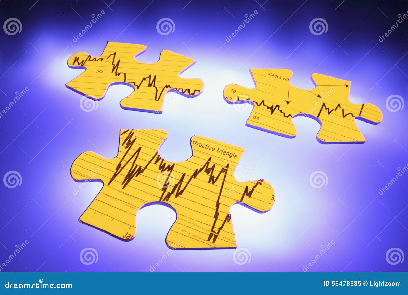 Graph Jigsaw Puzzle Pieces stock image. Image of link - 58478585