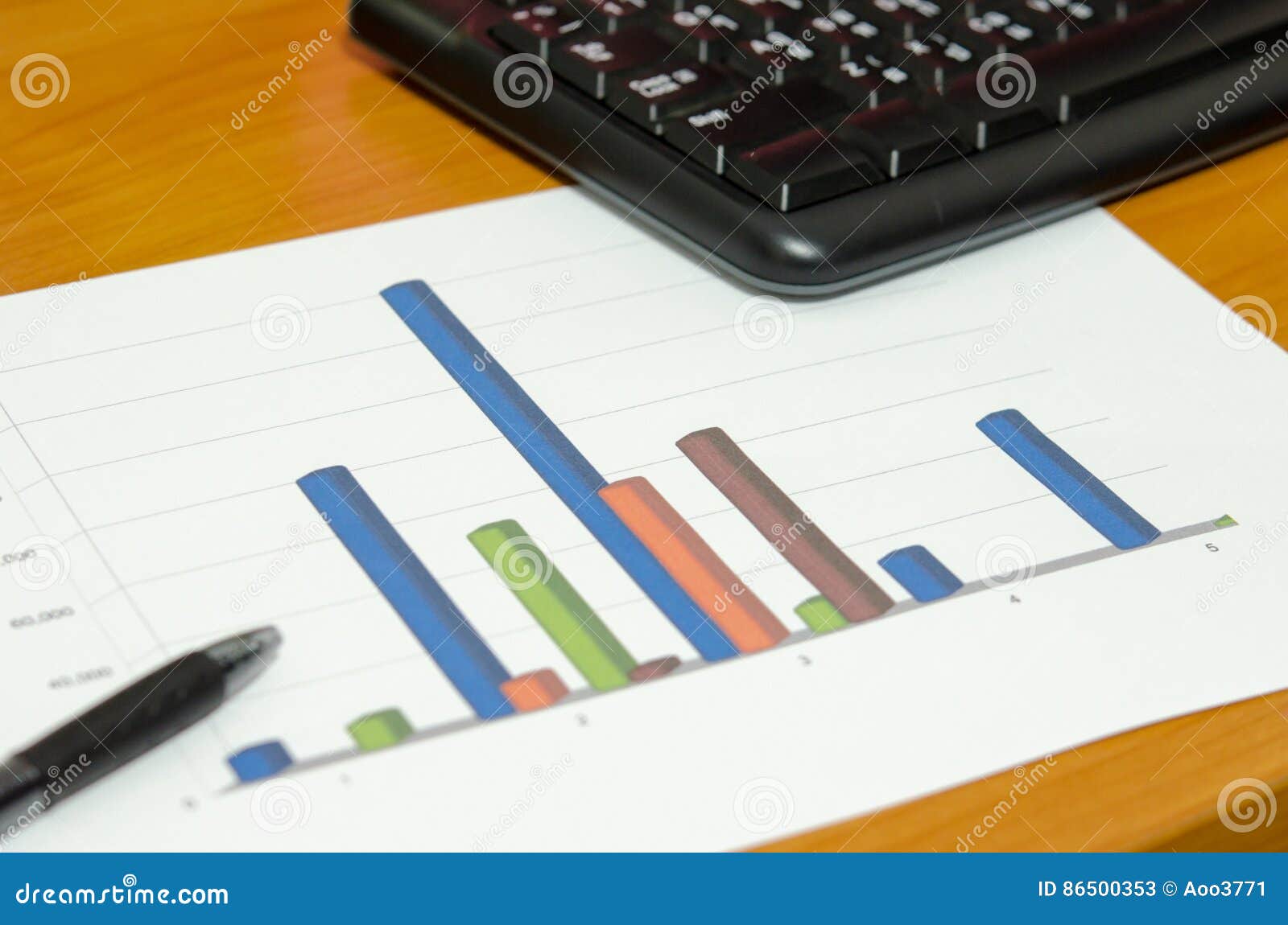 Graph and keyboard stock image. Image of meeting, keyboard - 86500353