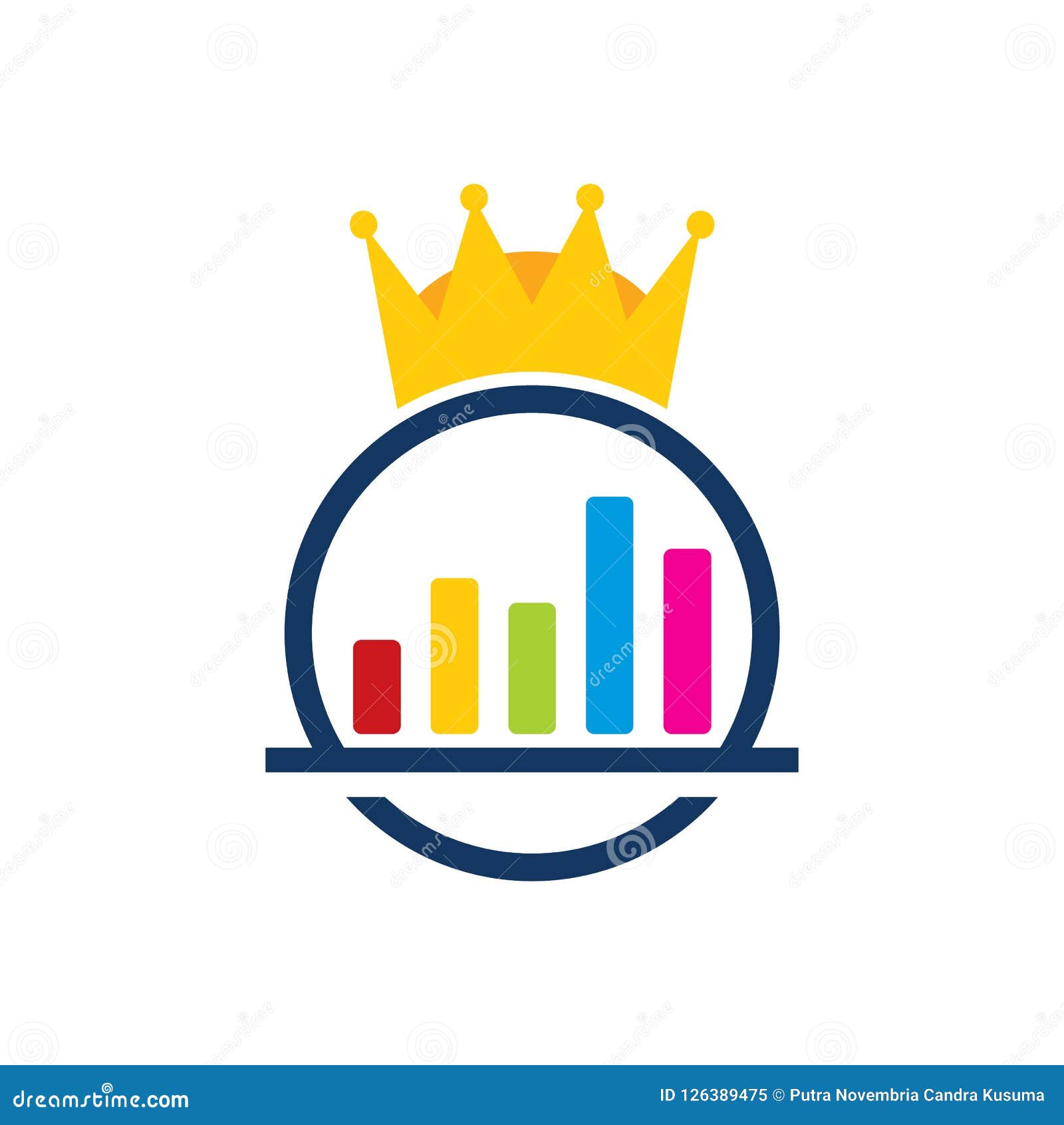 Graph King Logo Icon Design Stock Vector - Illustration of graph ...
