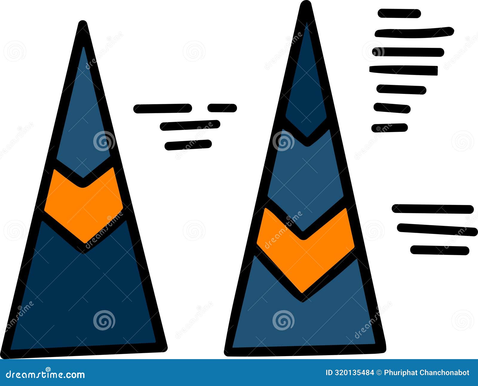 A Graph with a Line Going Up and a Box with a Number on it Stock Vector ...