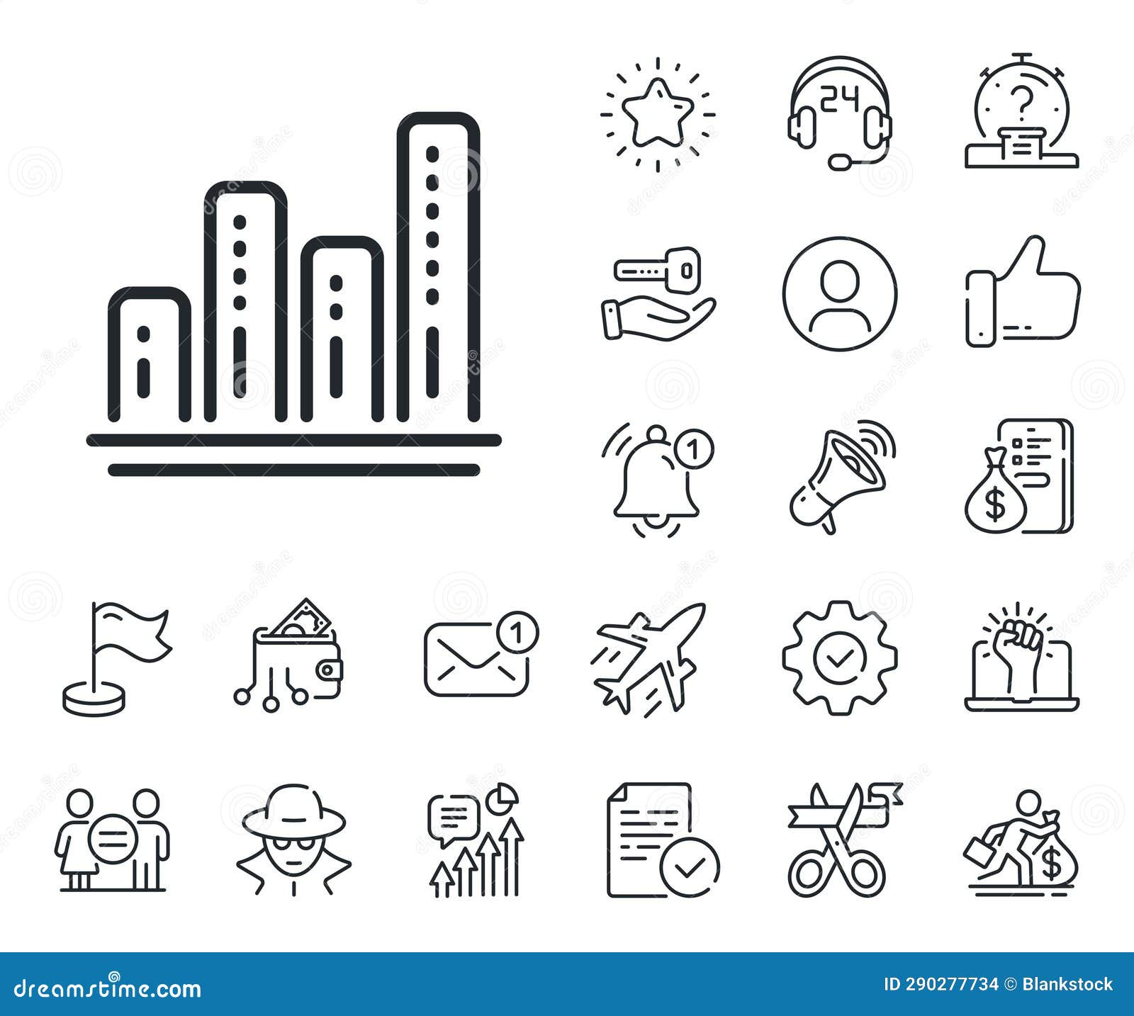 Graph Line Icon. Column Chart Sign. Salaryman, Gender Equality and ... Graph Line Icon. Column Chart Sign. Salaryman, Gender Equality and ...
