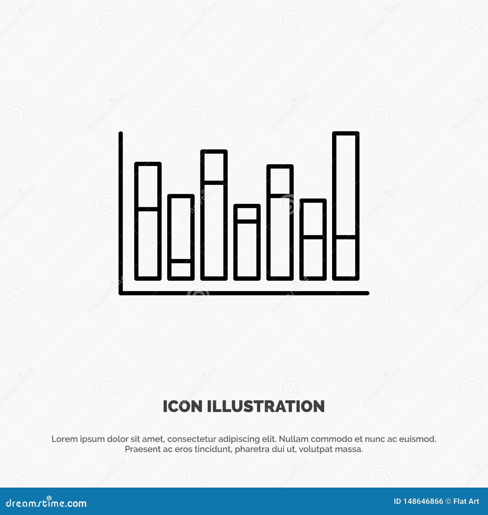 Graph, Line, Up, Down, Line Icon Vector Stock Vector - Illustration of ...