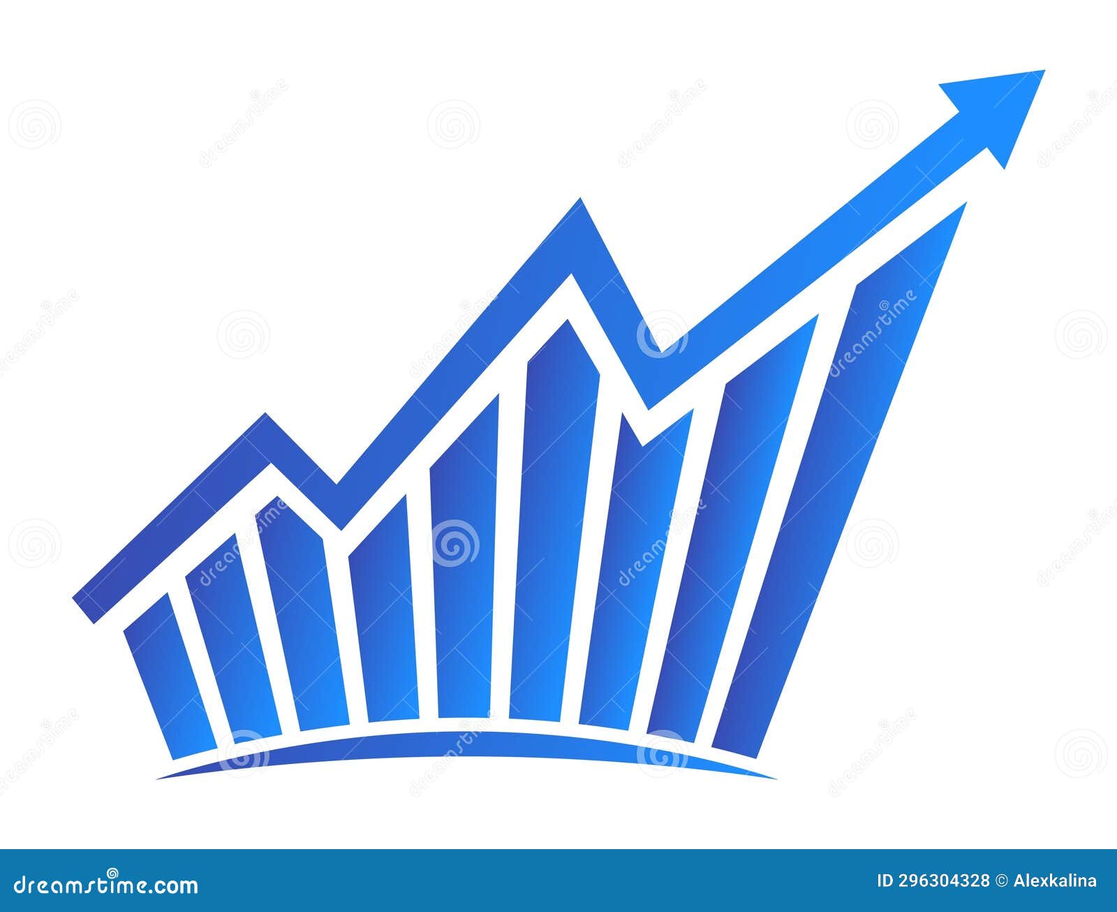 Graph Logo with Increase Report. Diagram with Rise and Gain Progress ...