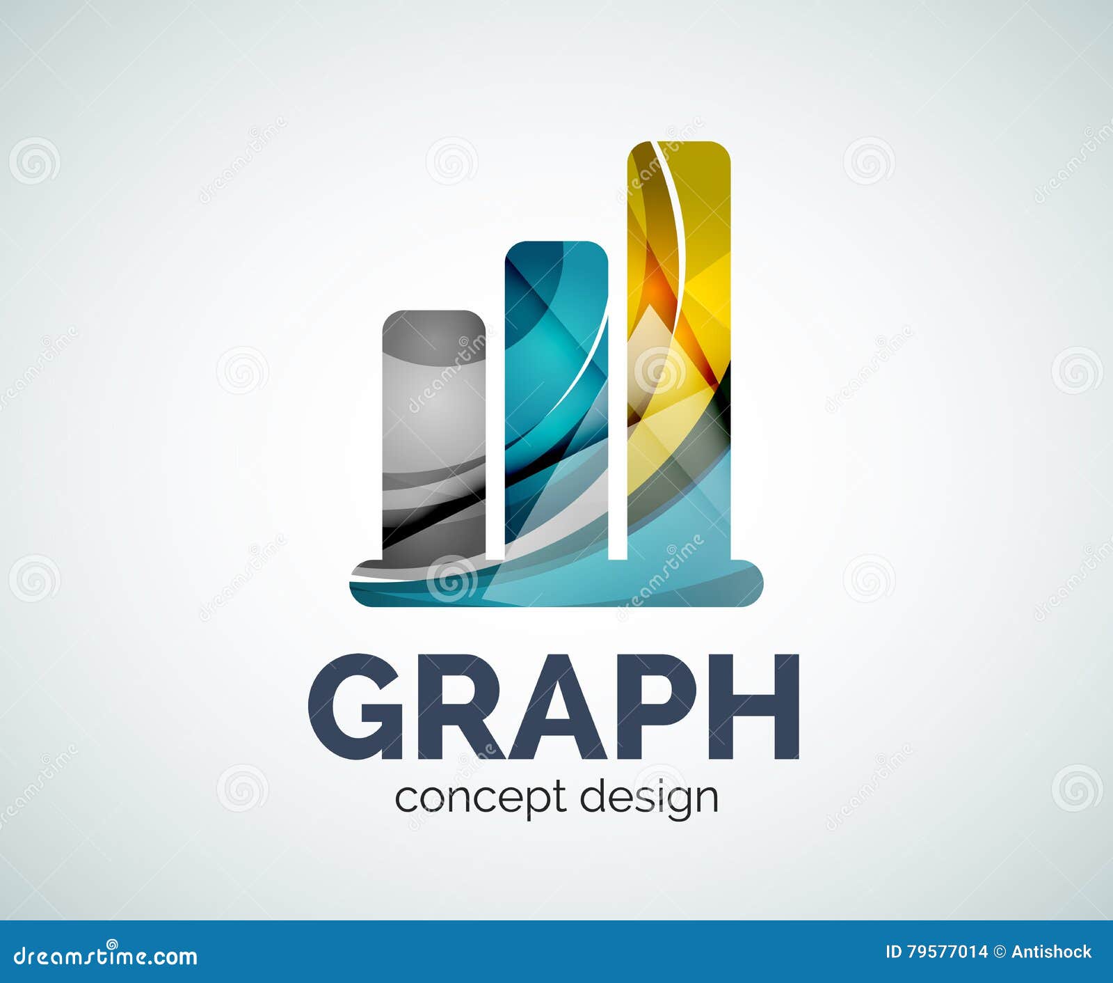 Graph logo template stock vector. Illustration of increase - 79577014