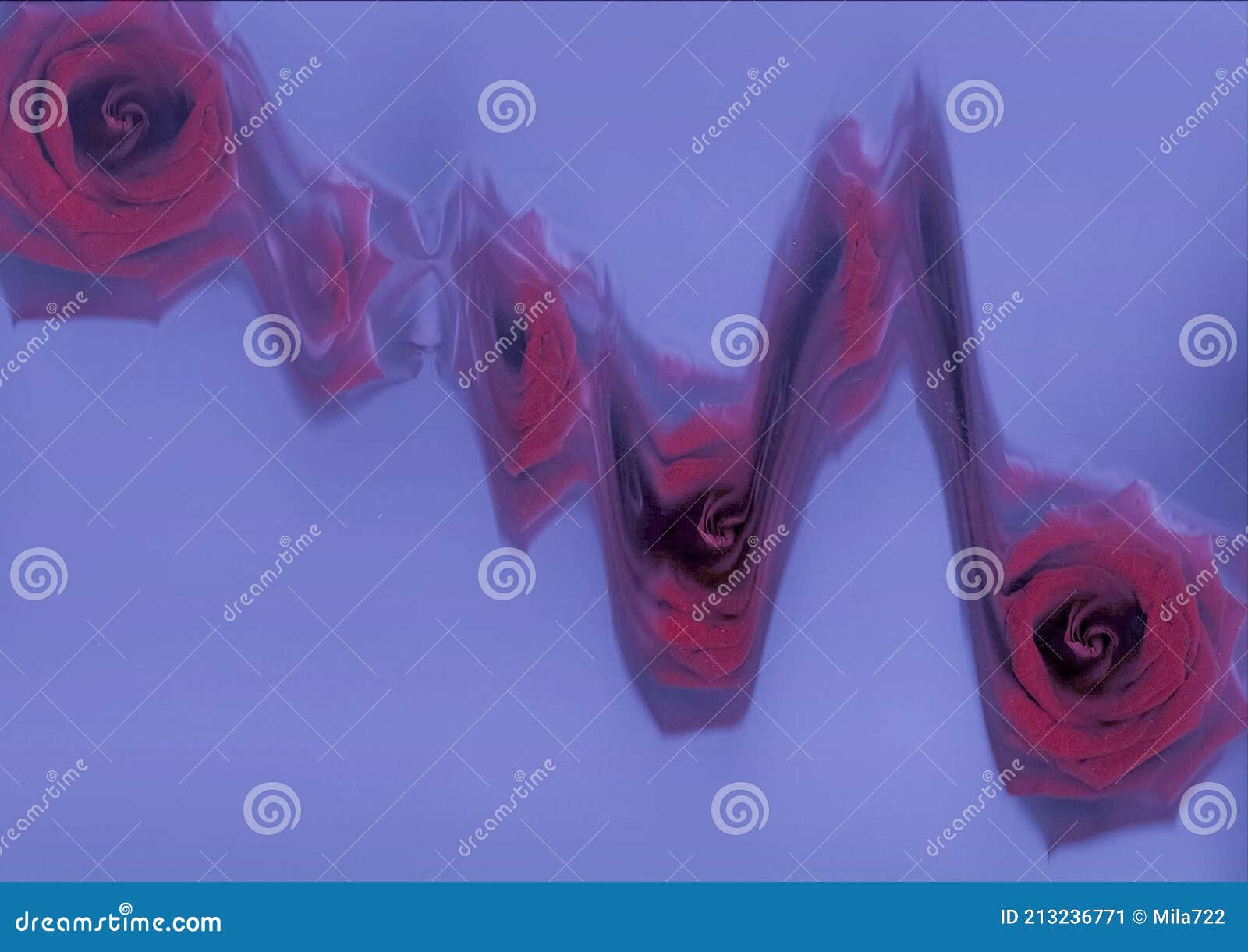 Graph Made from Red Rose. Using Scanography Stock Illustration ...