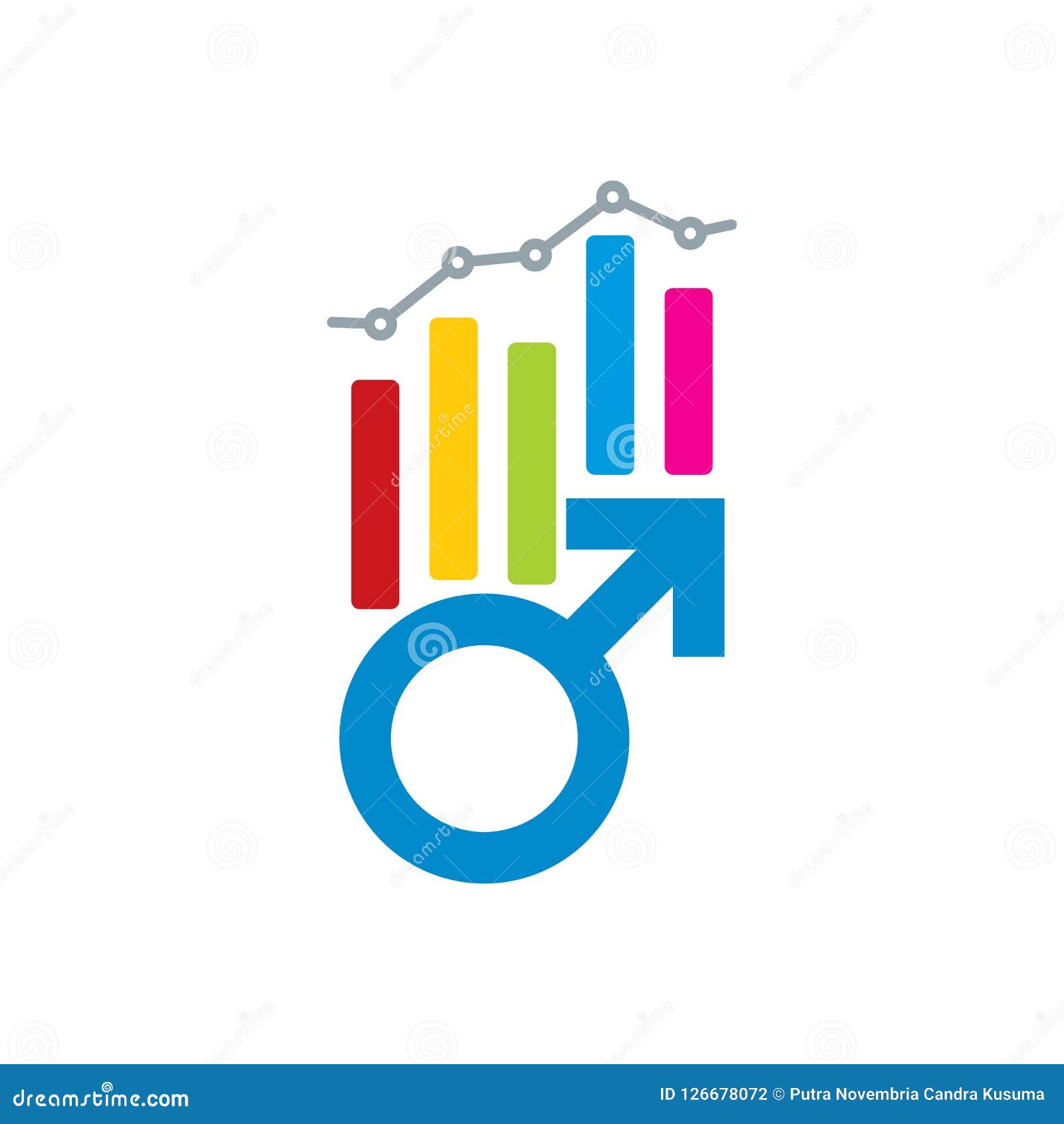 Graph Male Man Logo Icon Design Stock Vector - Illustration of diagram ...