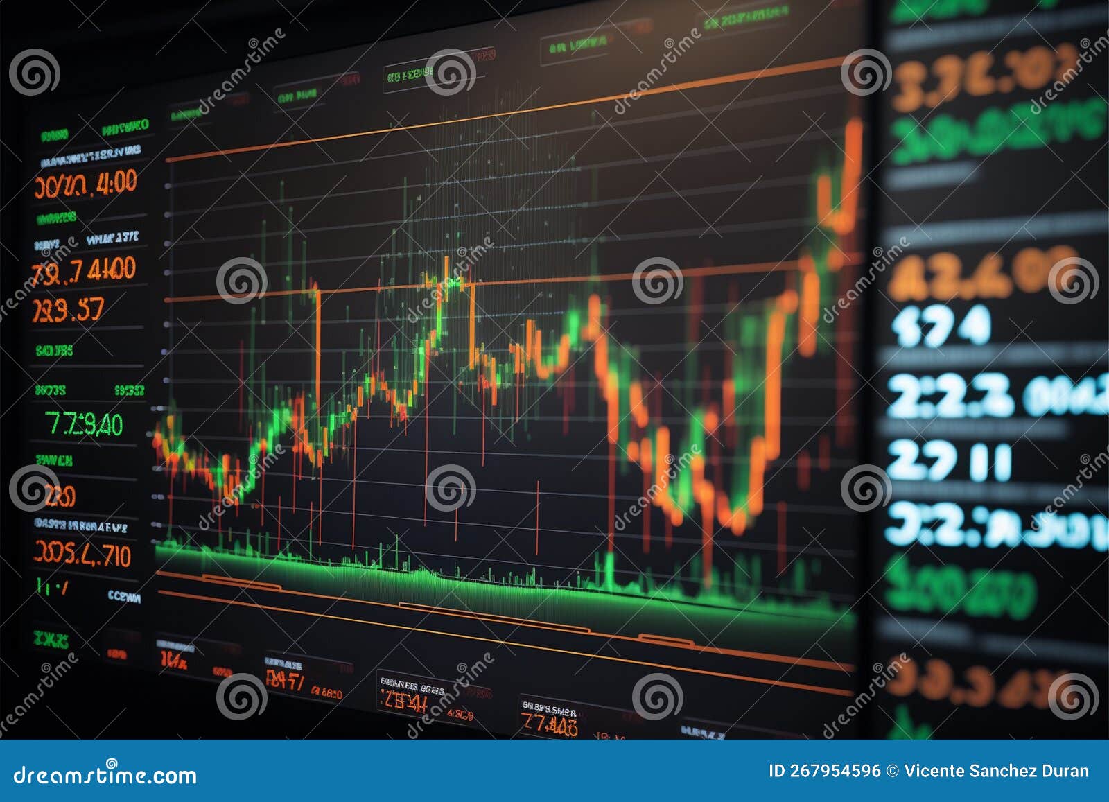 Graph of Market Indicator. Stock Data Concept, Financial Statistic ...