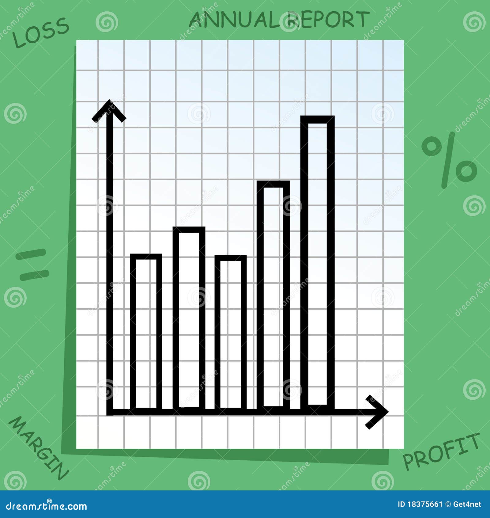 Graph with Mathematics Icons Stock Vector - Illustration of forecast ...