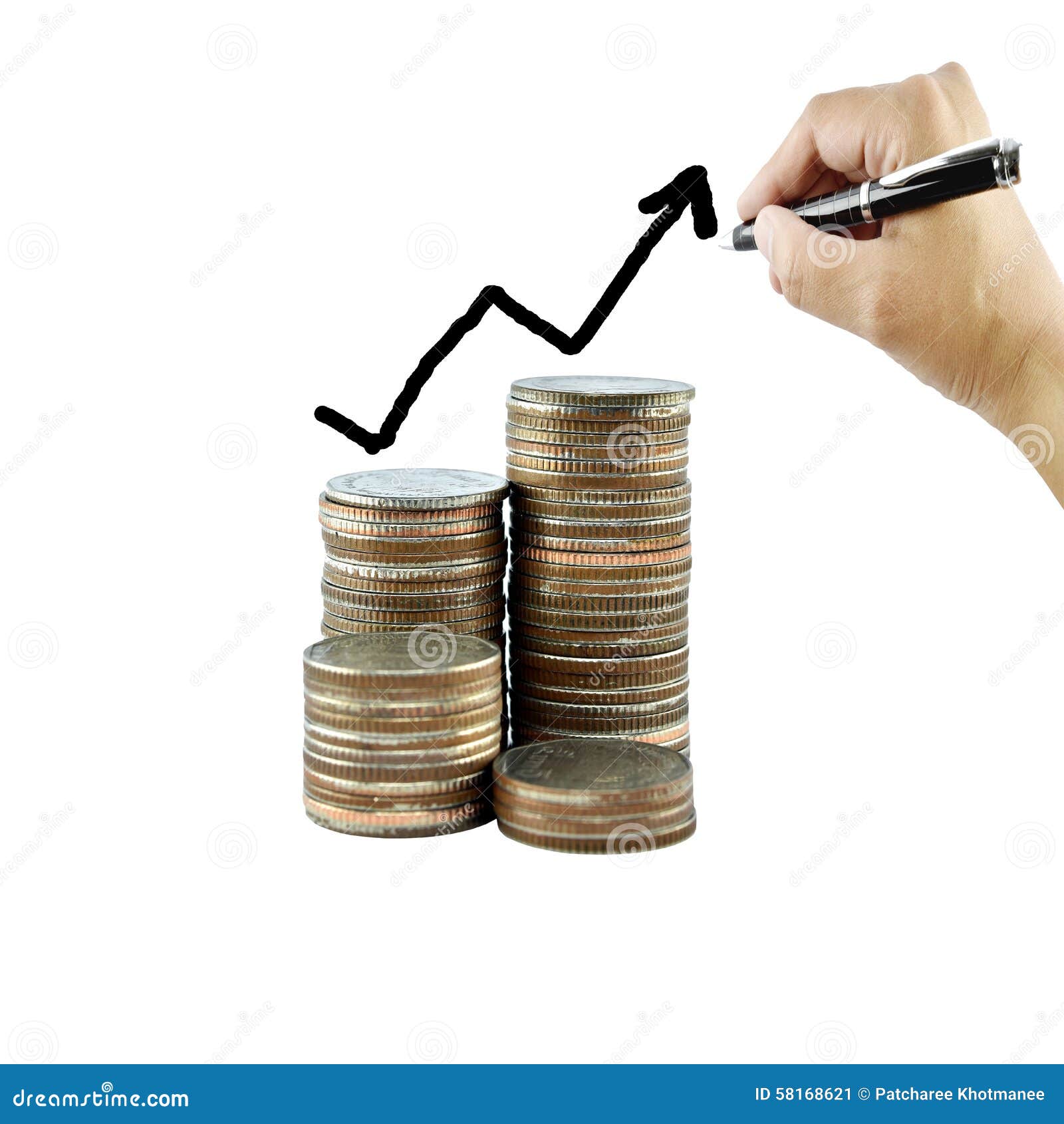 Graph on Money Growth Concept in Business Stock Image - Image of ...