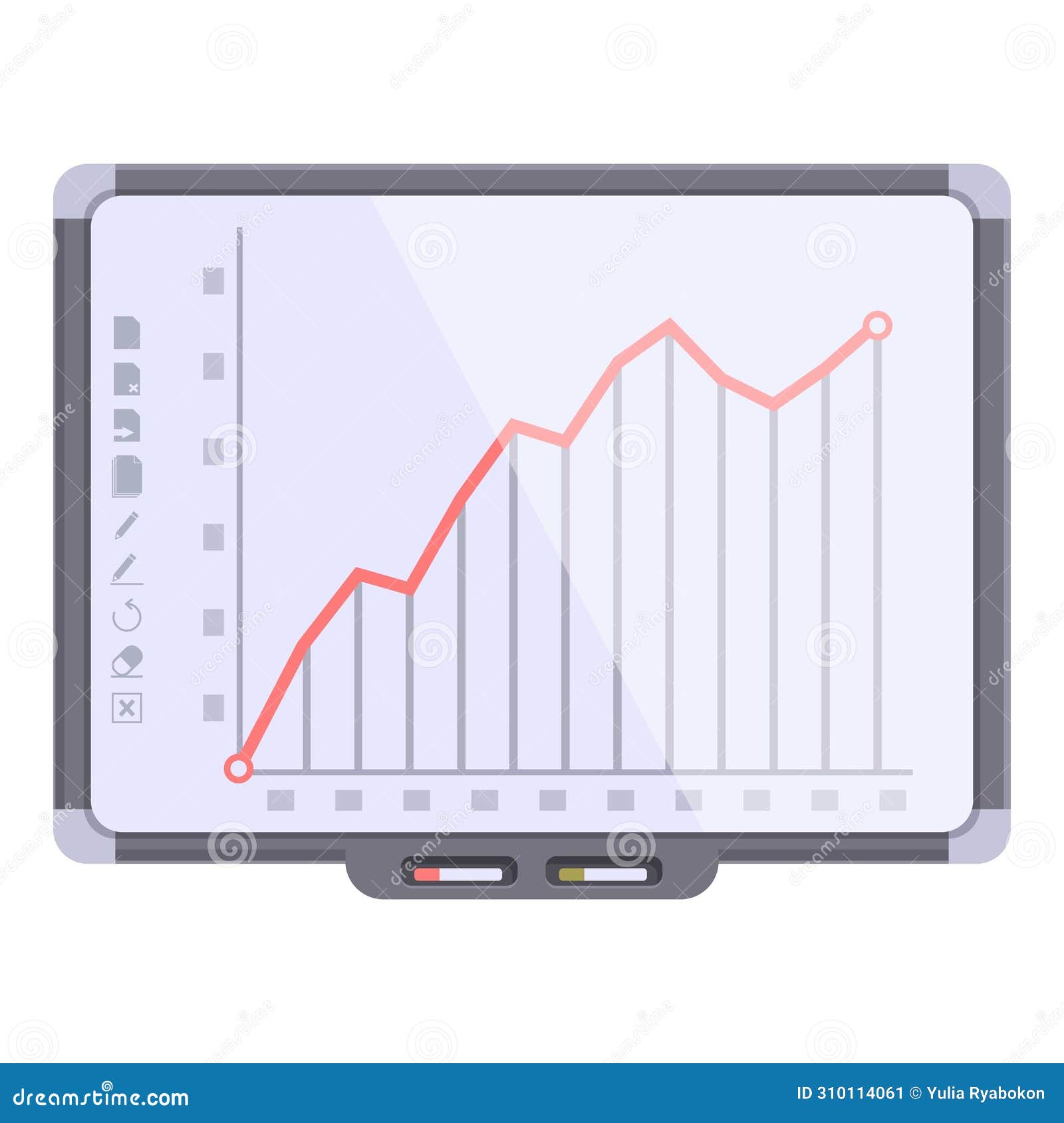 Graph Multimedia Diverse Icon Cartoon Vector. Media Visual Operator ...