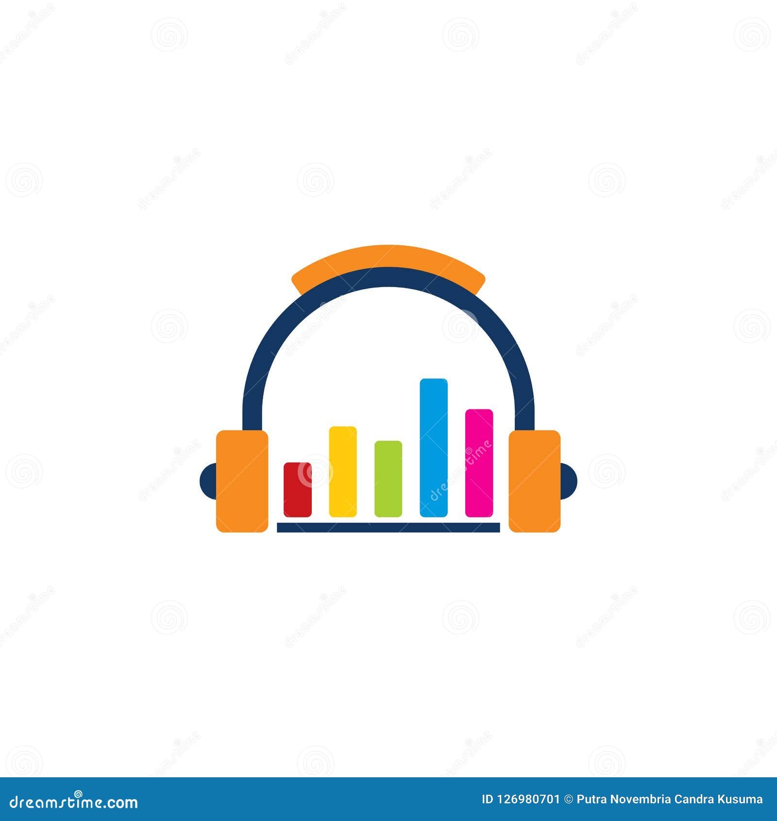 Graph Music Logo Icon Design Stock Vector - Illustration of melody ...