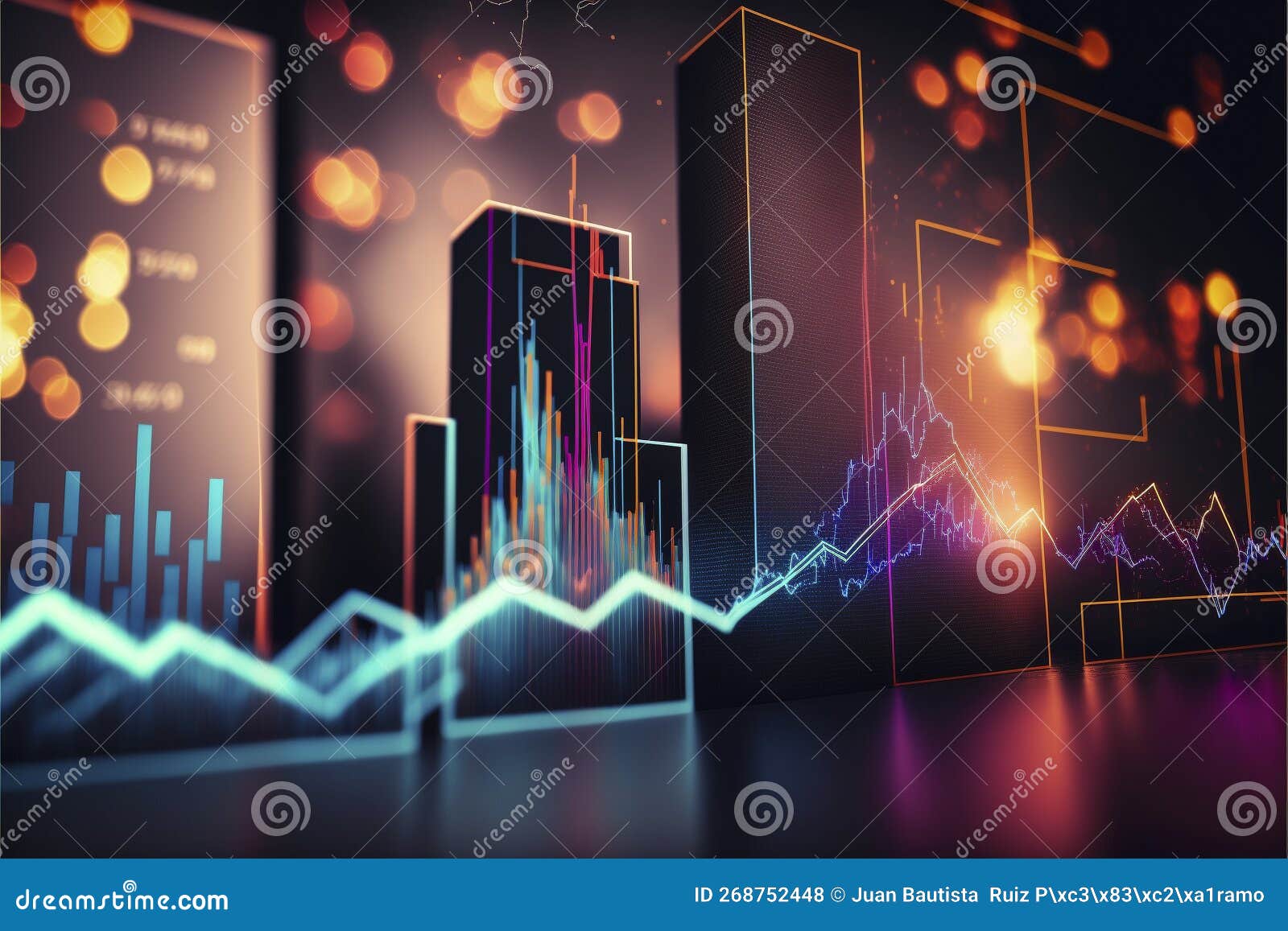Graph Neon for Design Website, Advertising, Promotion, Banner. Analysis ...
