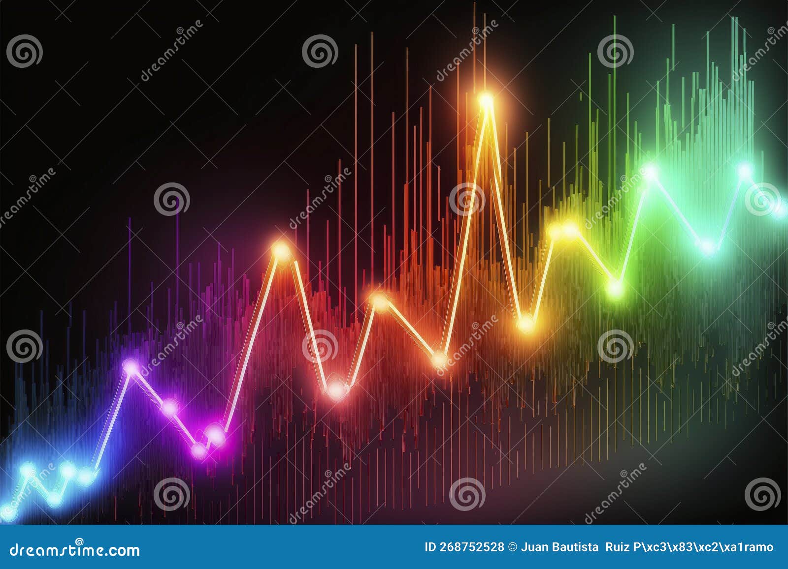 Graph Neon for Design Website, Advertising, Promotion, Banner. Analysis ...